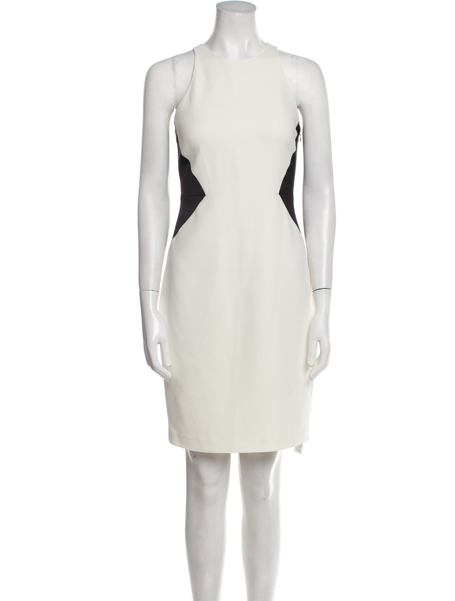 Halston Heritage Cowl Neck Mini Dress Neutrals Dresses Clothing