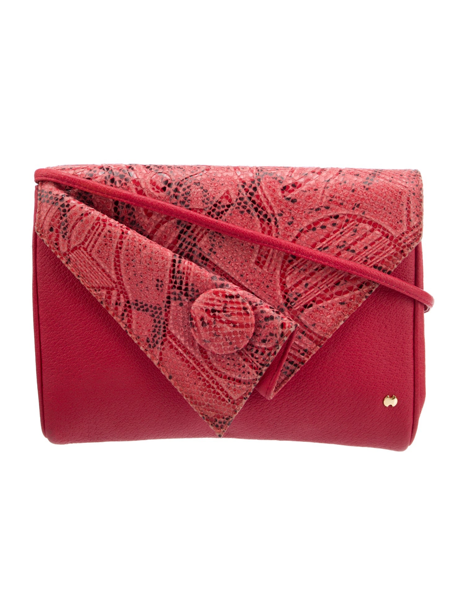 Halston Leather Crossbody Bag - Red Crossbody Bags, Handbags - HAL34155 ...