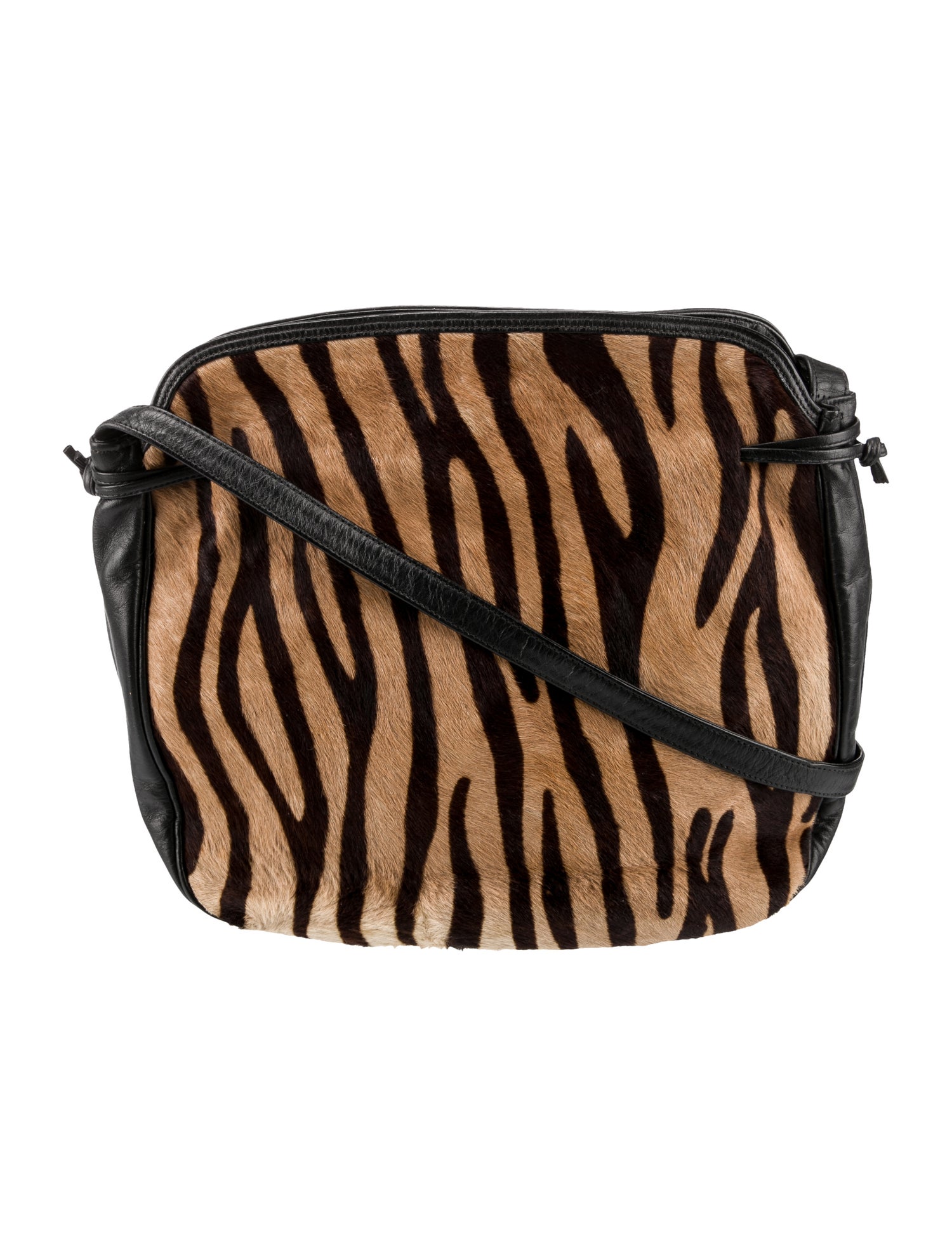 Halston Vintage Ponyhair Crossbody Bag - Neutrals Crossbody Bags ...