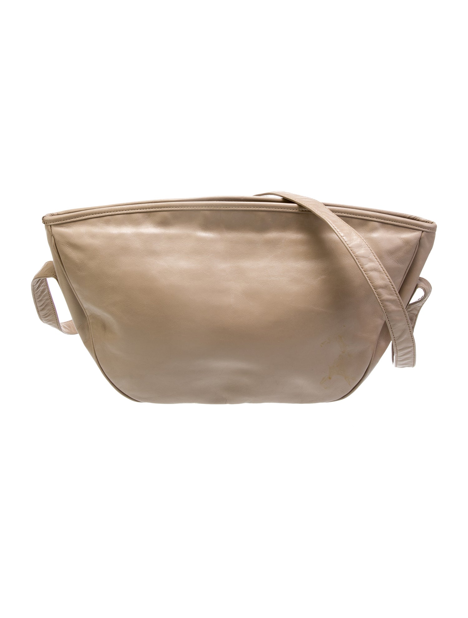Halston Leather Shoulder Bag - Neutrals Shoulder Bags, Handbags ...