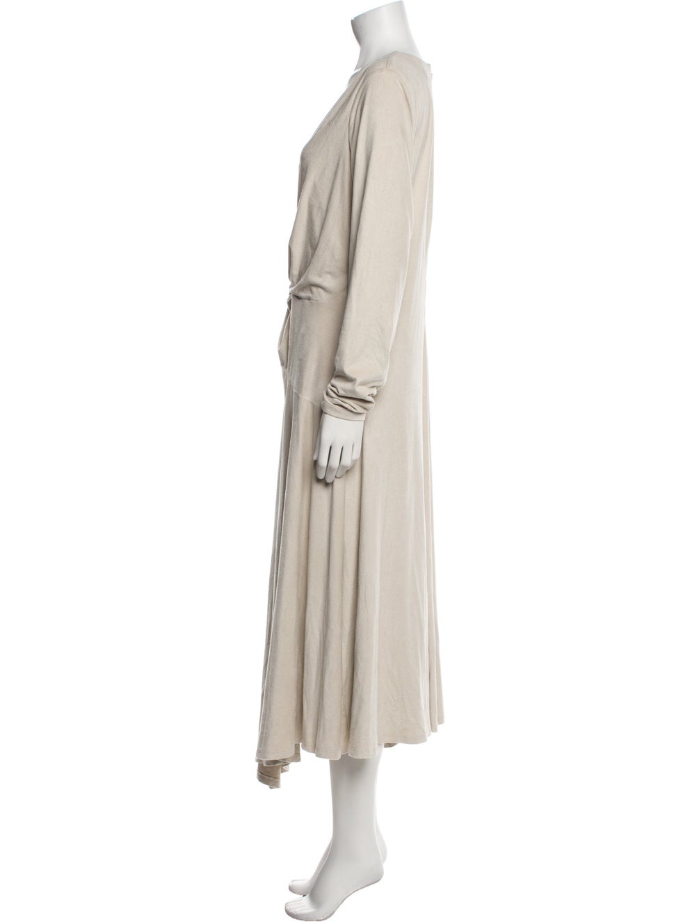 Halston V-Neck Long Dress - Grey Dresses, Clothing - HAL40933 | The ...