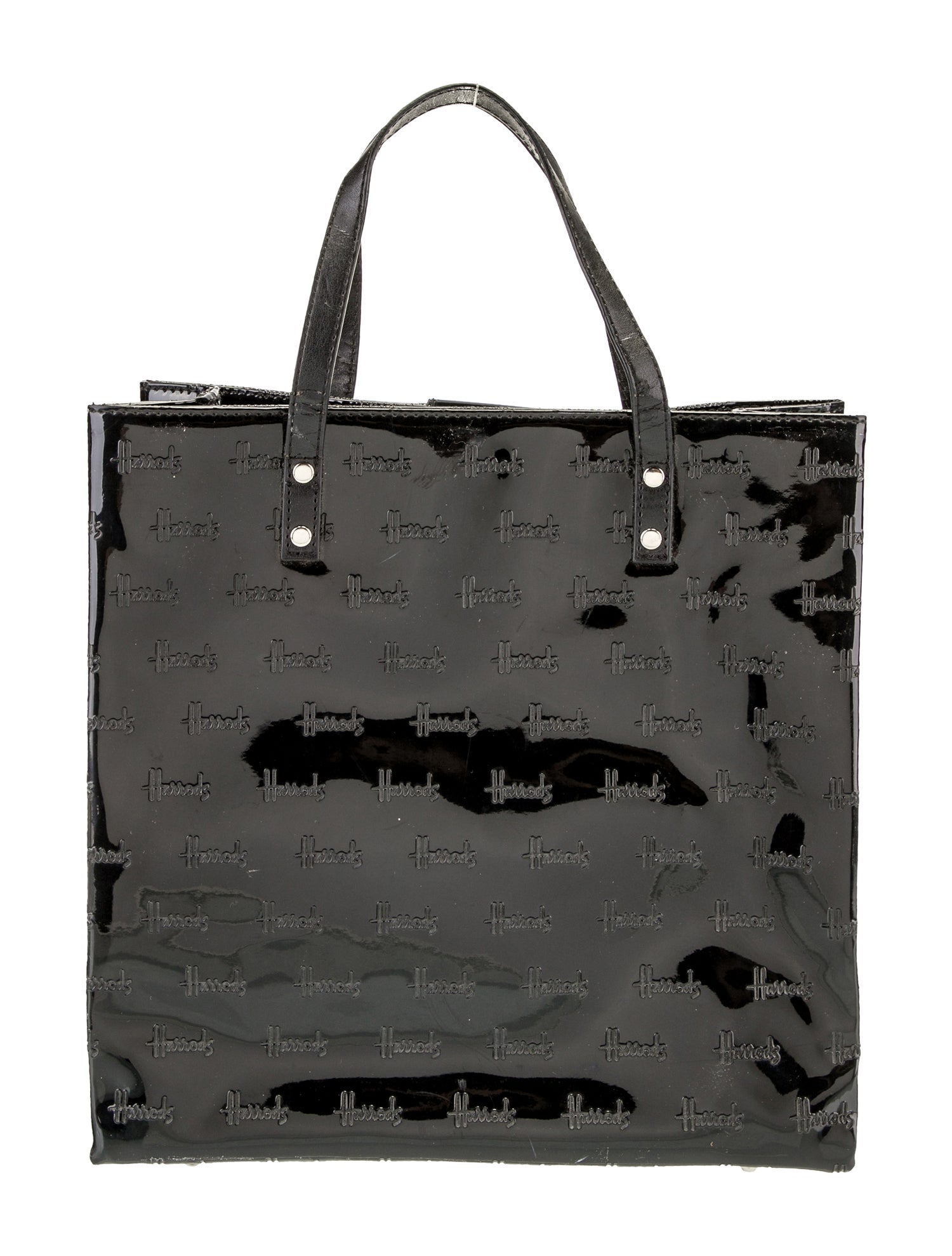 Harrods of London Patent Leather Totes Bag - Black Totes, Handbags ...