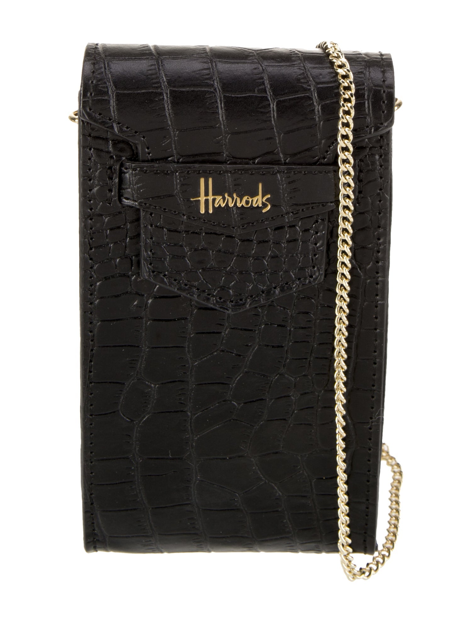 Harrods of London Leather Suitcase - Black Crossbody Bags, Handbags ...