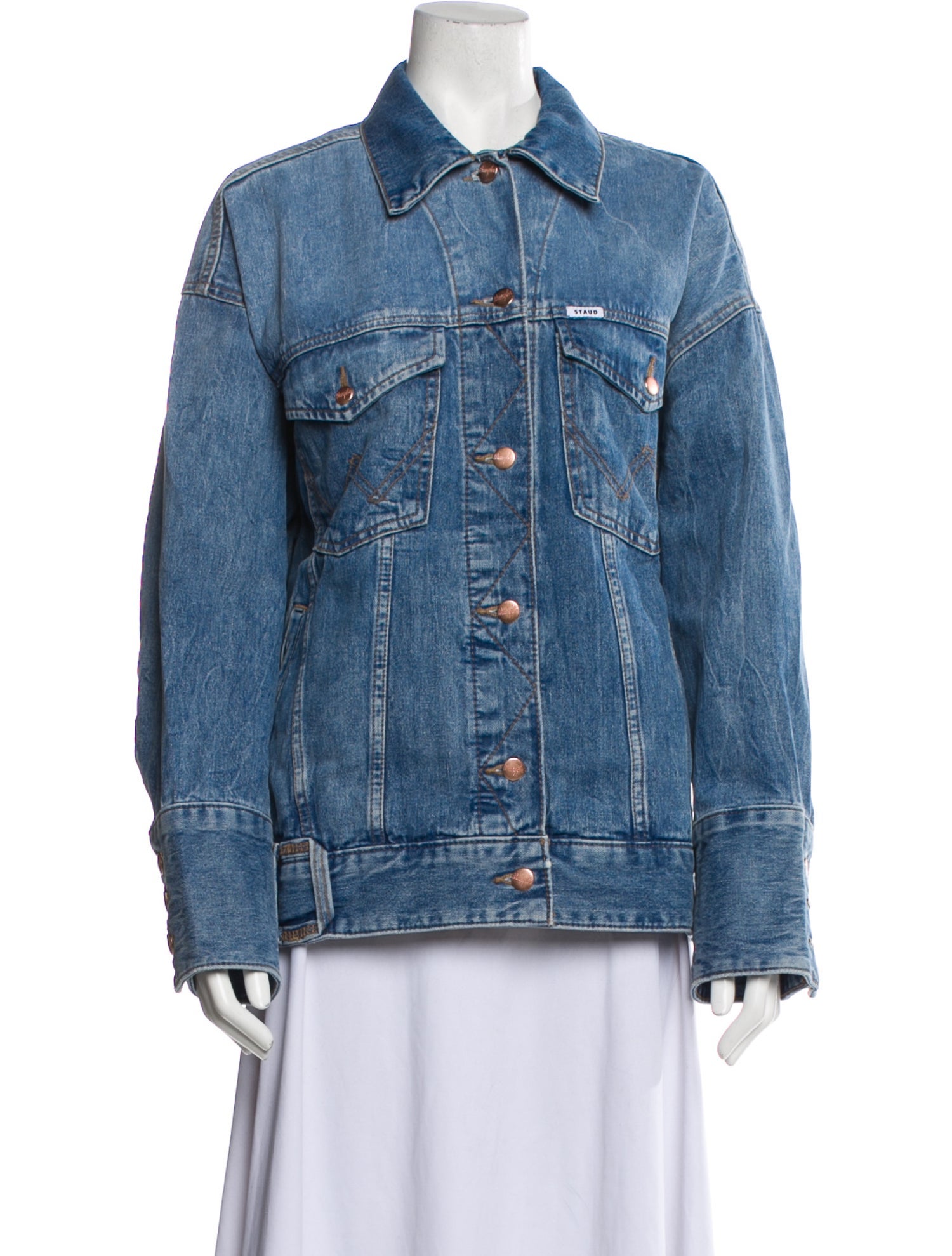 Staud + Wrangler Denim Jacket - Blue Jackets, Clothing - HDJFH20032 ...