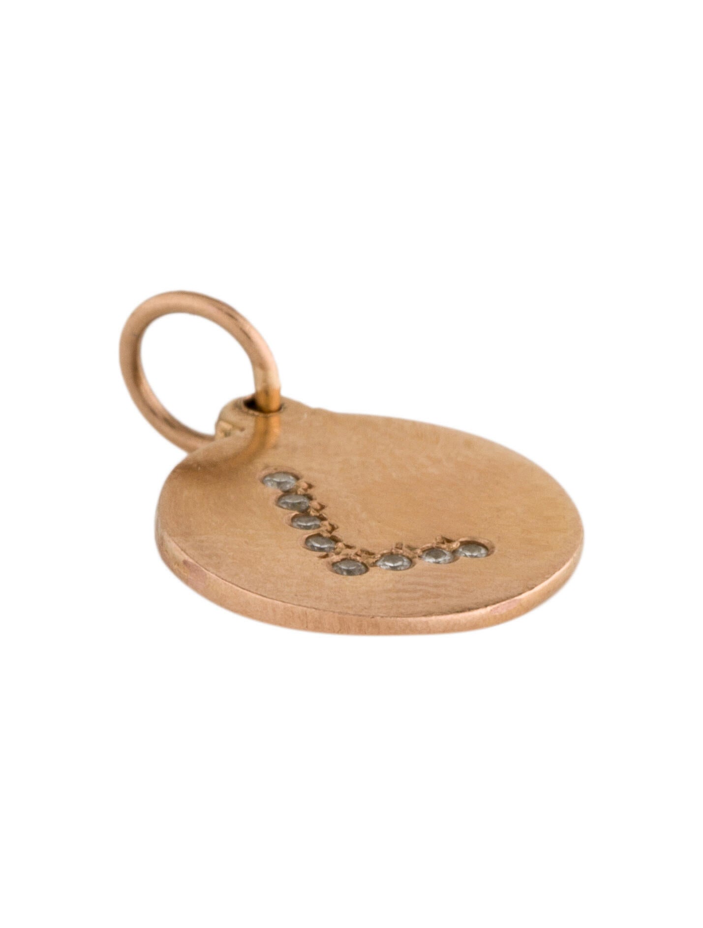 Helen Ficalora Pavé Diamond 'L' initial pendant - 14K Rose Gold Pendant ...