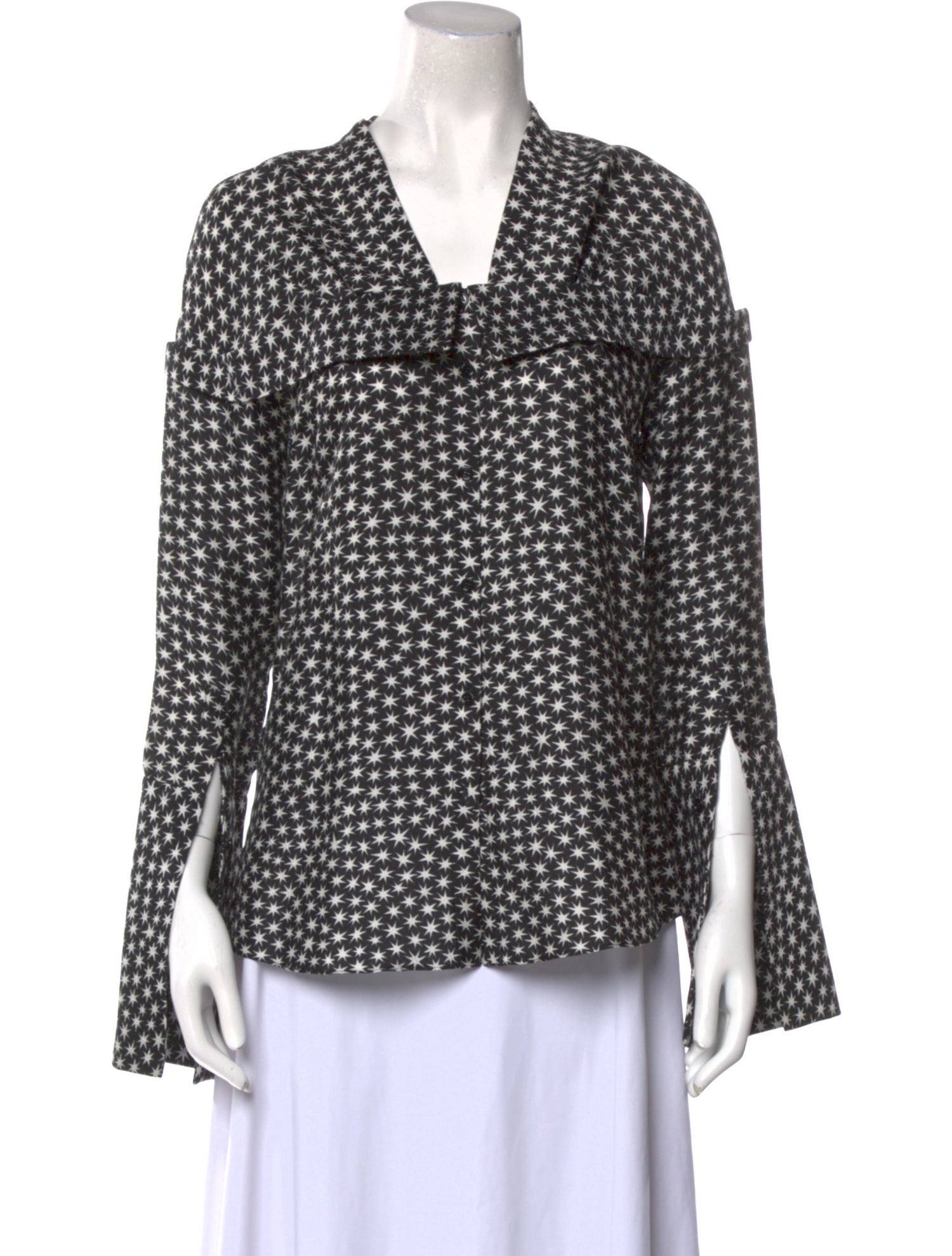 Hellessy Printed Square Neckline Blouse - Black Tops, Clothing ...