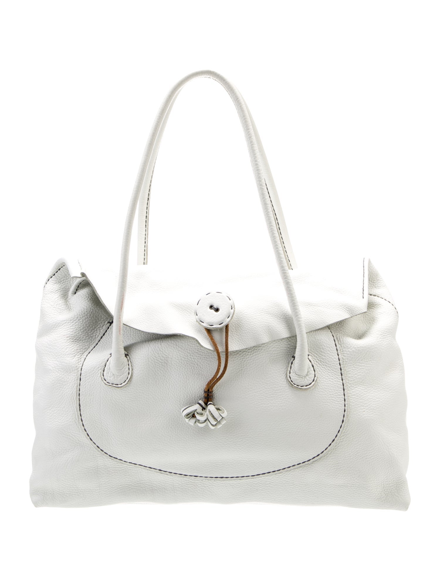 Burberry Canvas Leather-Trim Shoulder Bag - Grey Shoulder Bags ...