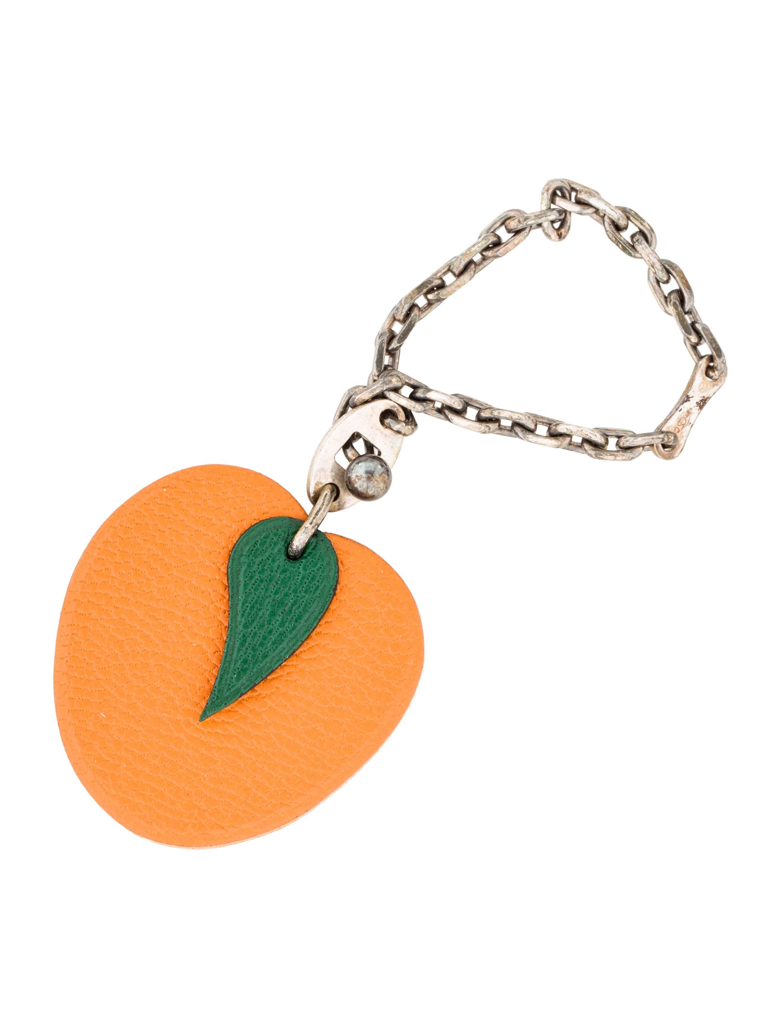 Hermès Peach Keychain - Orange Keychains, Accessories - HER101585 | The ...
