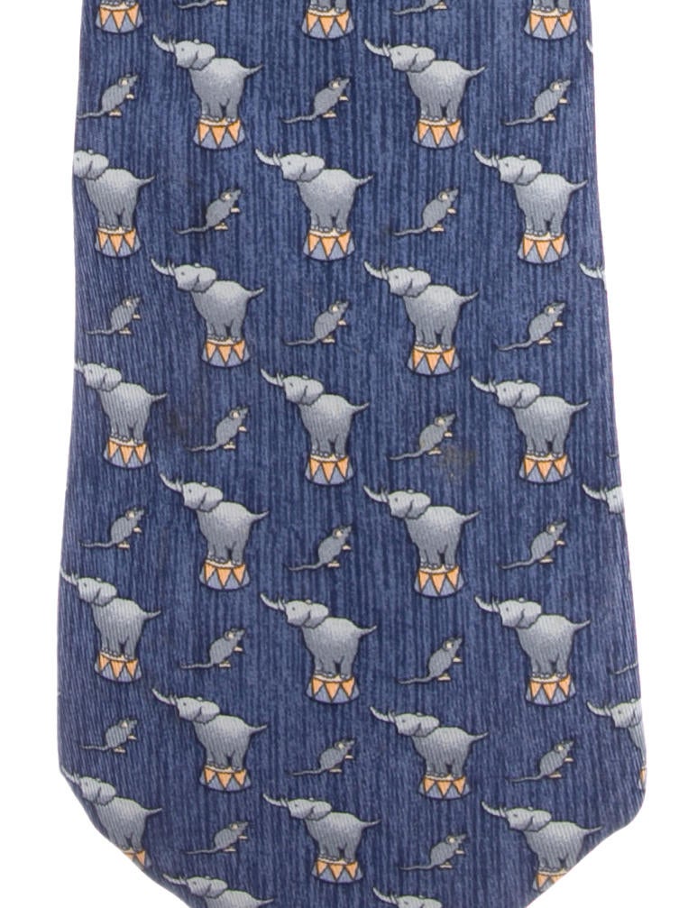 Hermès Animal Print Silk Tie - Blue Ties, Suiting Accessories ...