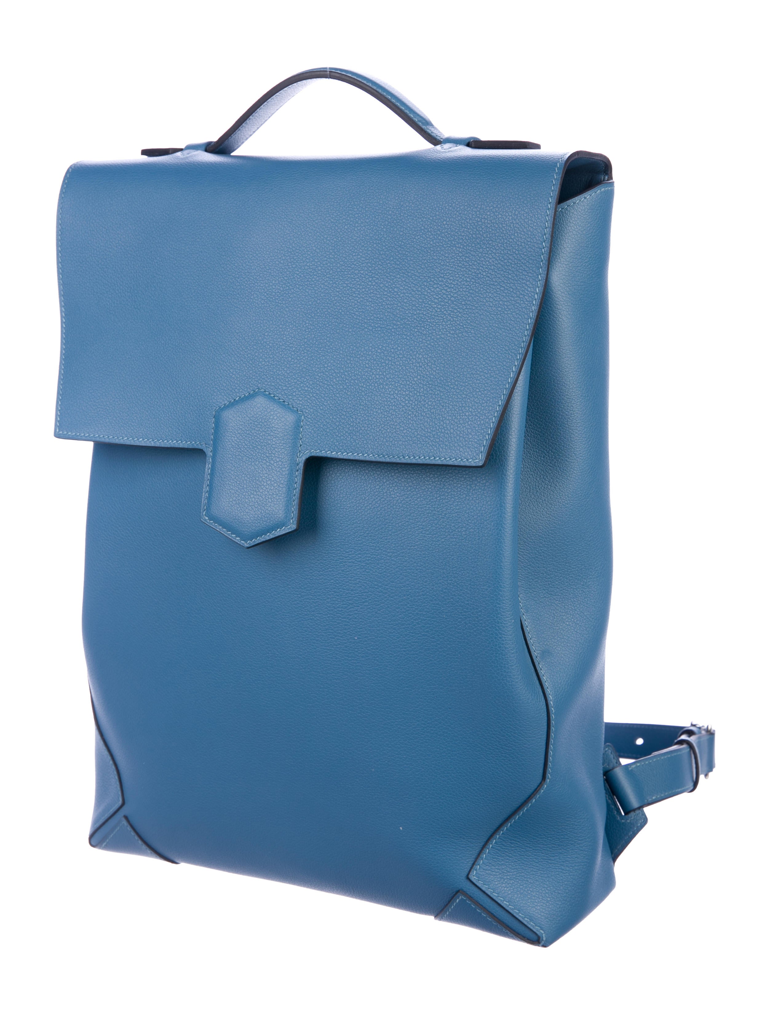 Hermès 2018 Evercolor Flash Backpack - Blue Backpacks, Handbags ...