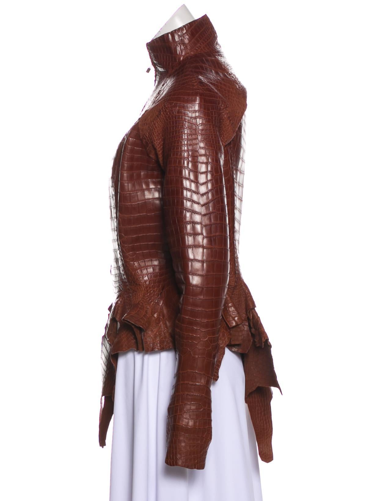 Hermès Crocodile Jacket - Brown Jackets, Clothing - HER211223 | The ...