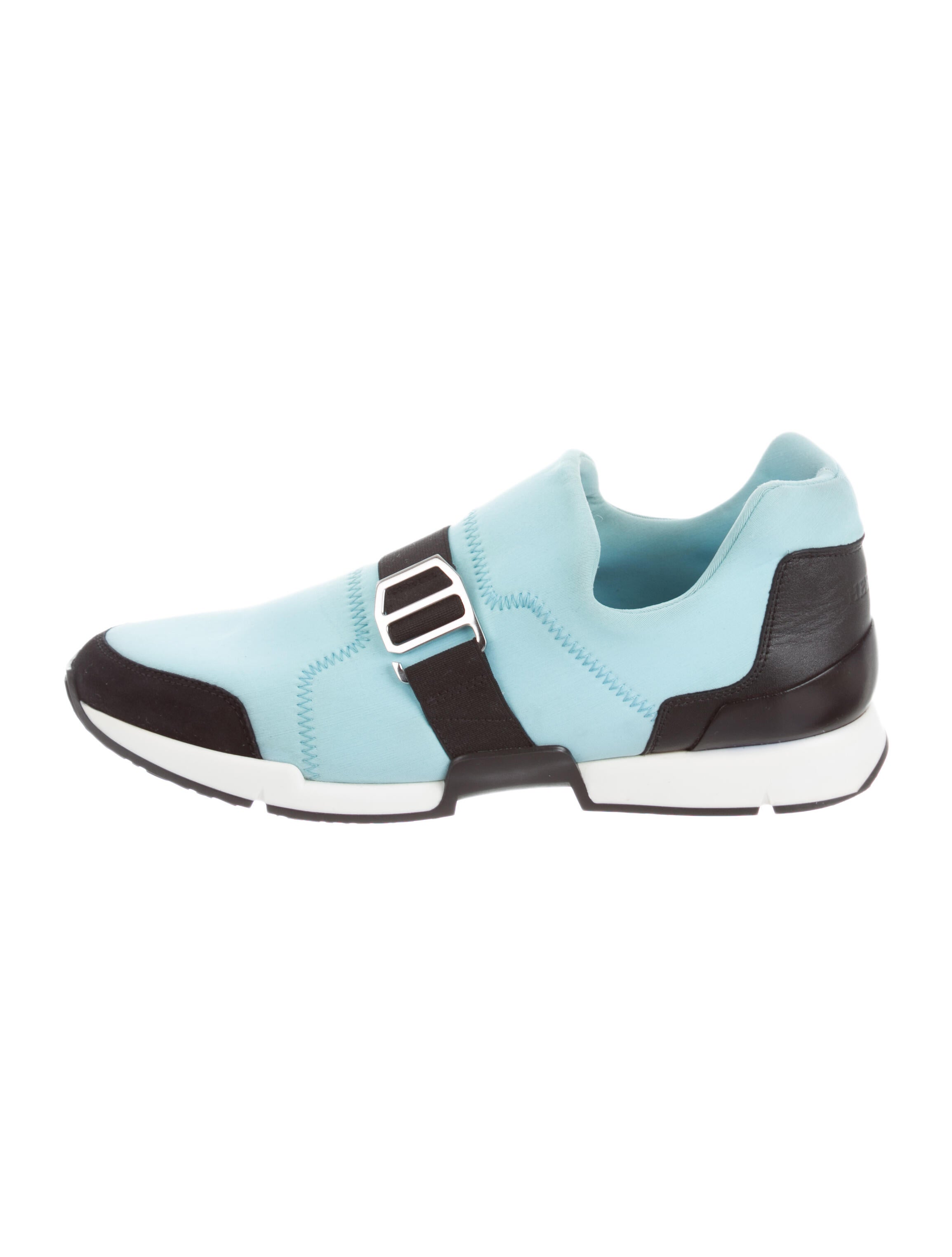 Hermès Run Neoprene Round-Toe Sneakers - Blue Sneakers, Shoes ...