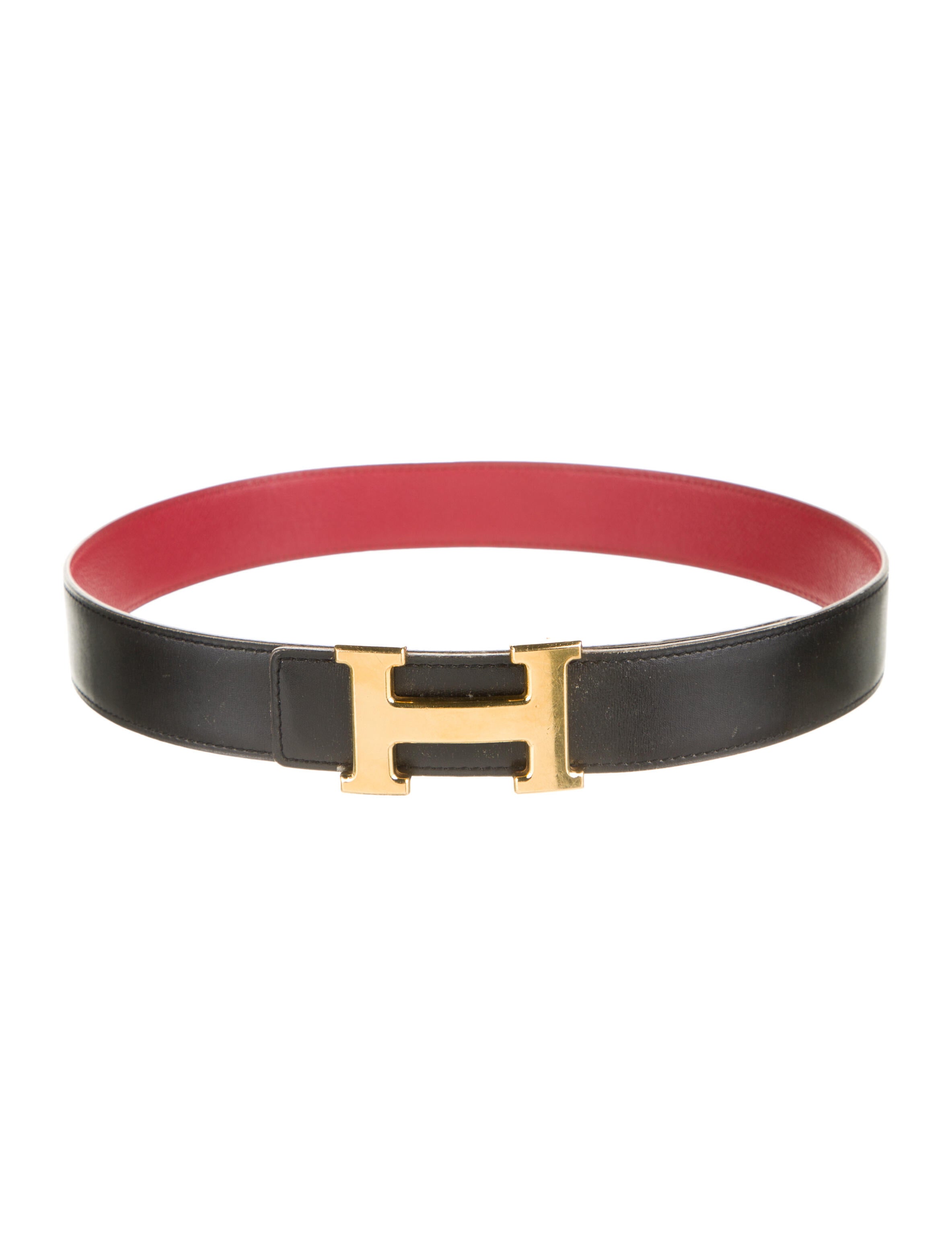 Hermès Reversible 32 mm H Belt Kit - Burgundy Belts, Accessories ...