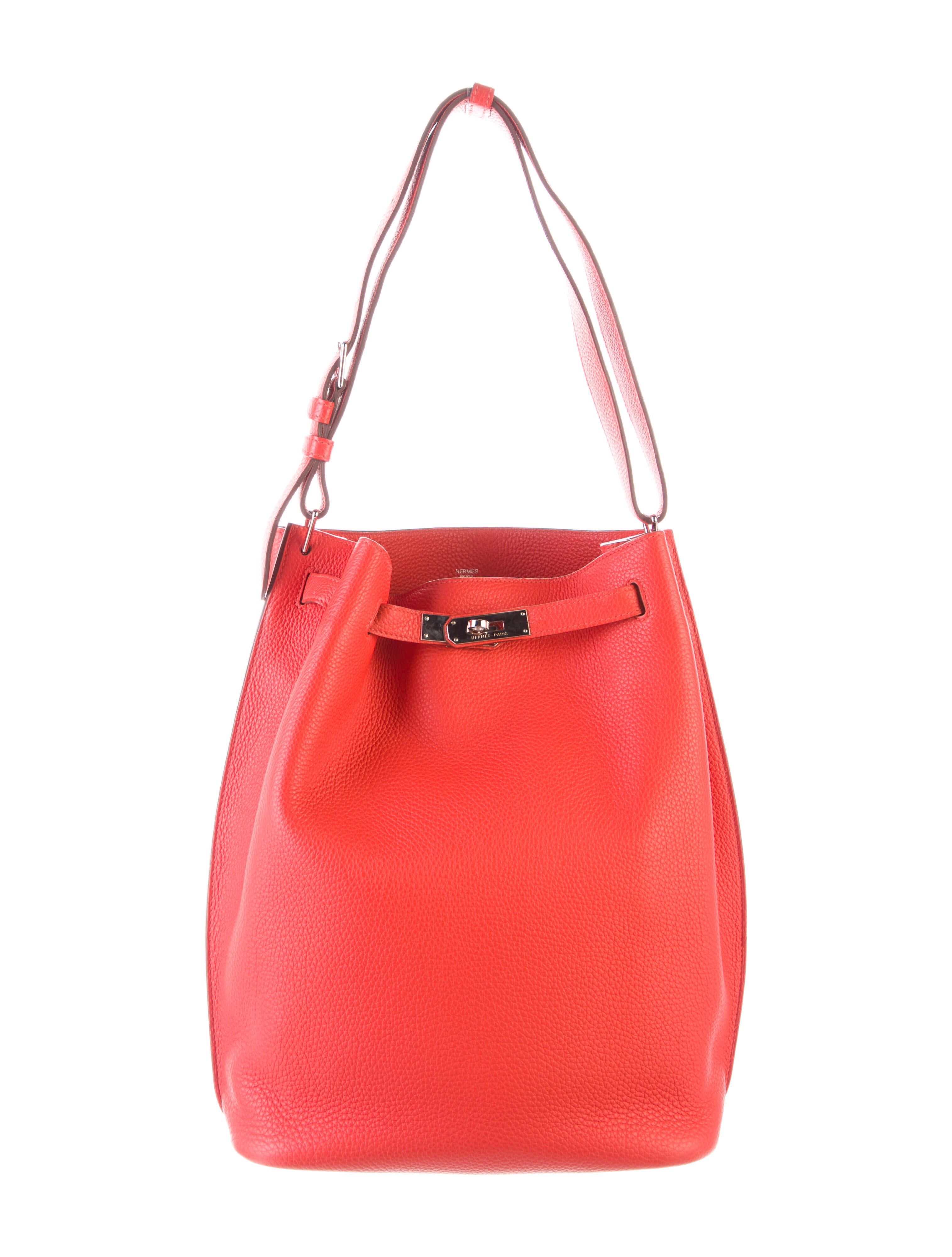 Hermès Togo So Kelly 26 - Grey Bucket Bags, Handbags - HER450764 | The ...