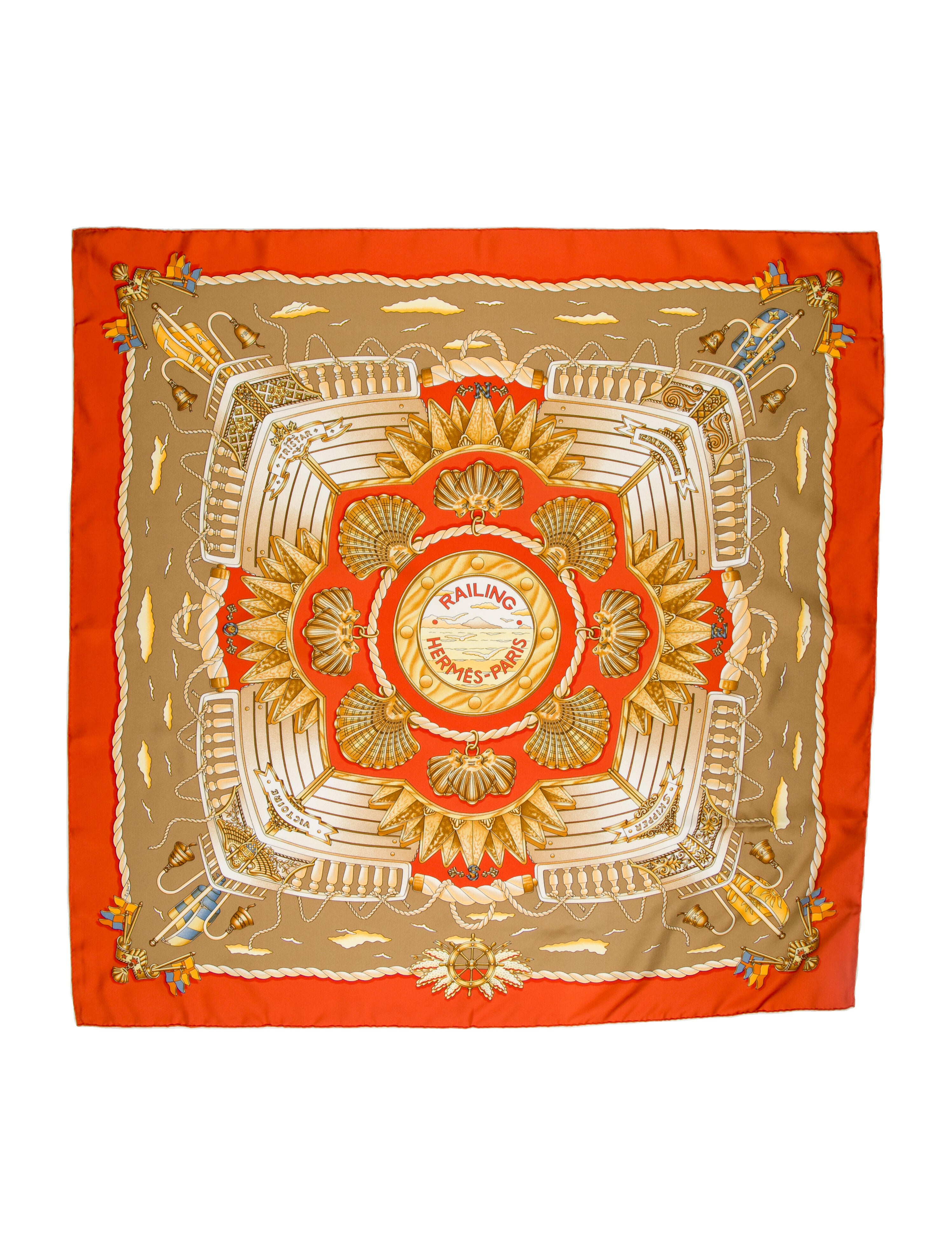 Hermès Railing Silk Scarf - Brown Scarves and Shawls, Accessories ...