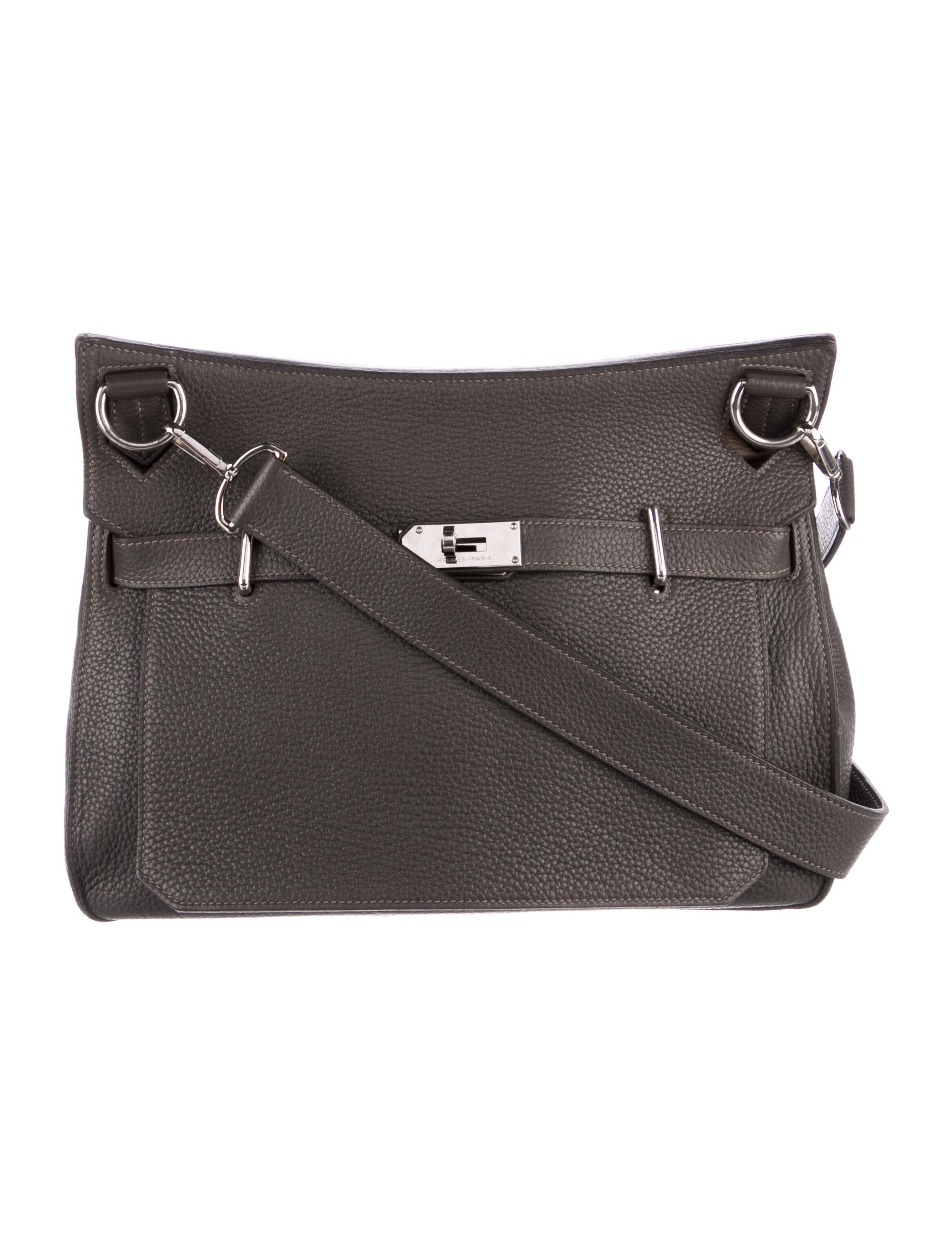 Hermès Clemence Sac Roulis - Grey Crossbody Bags, Handbags - HER121336 ...