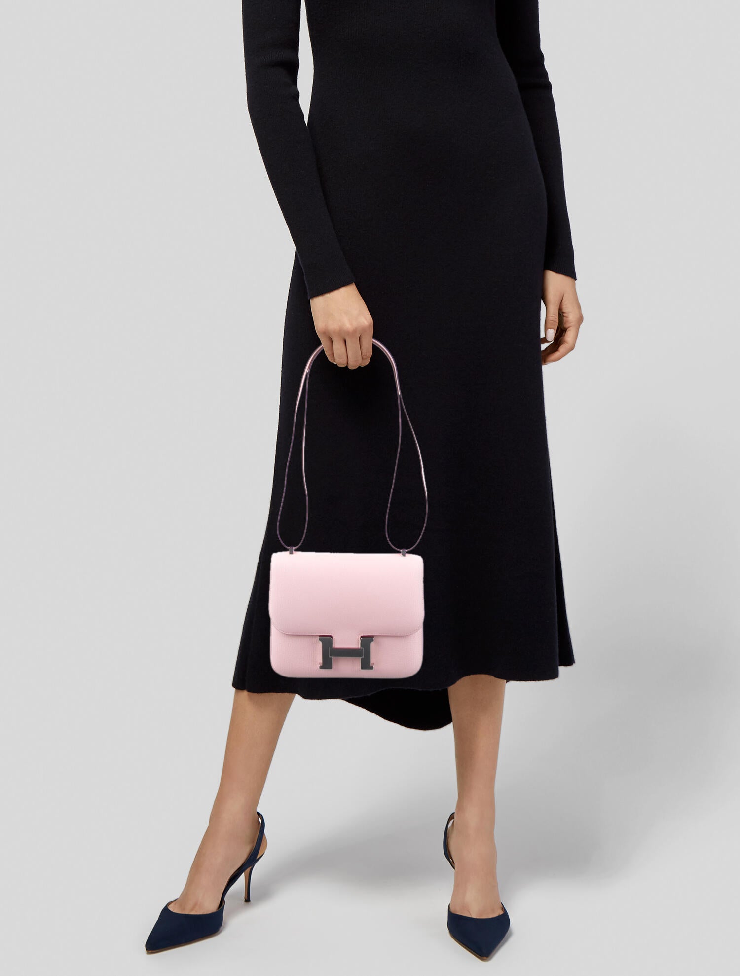 Hermès 2021 Chevre Mysore Mini Constance 18 w/ Tags - Pink Shoulder ...