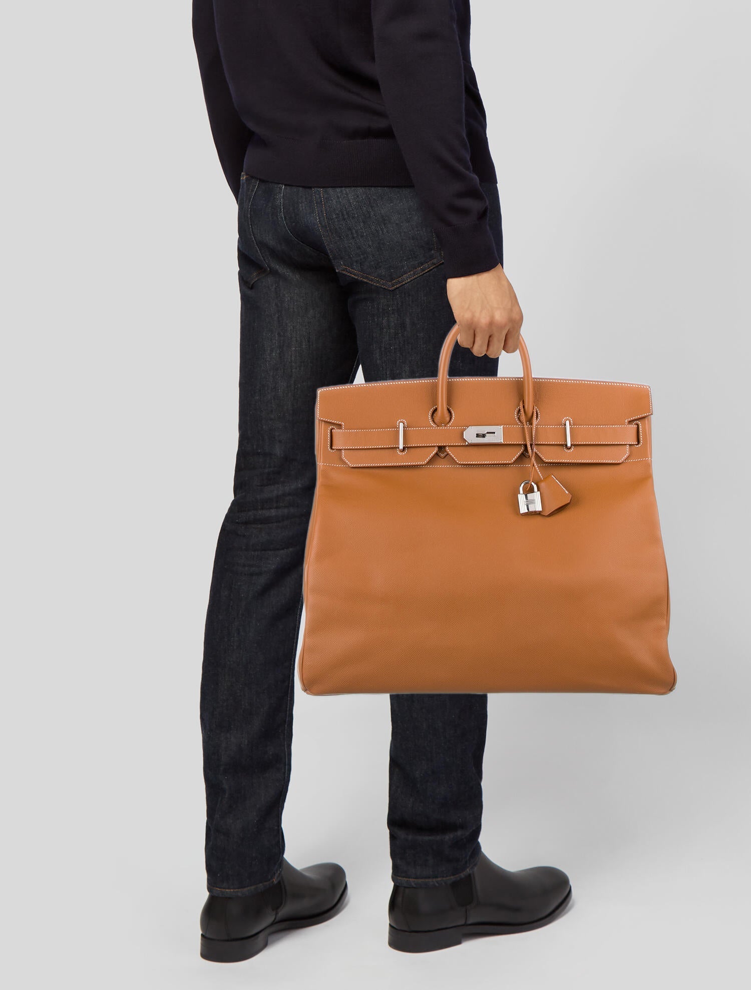 Hermès Epsom HAC Birkin 50 - Brown Handle Bags, Handbags - HER455748 ...