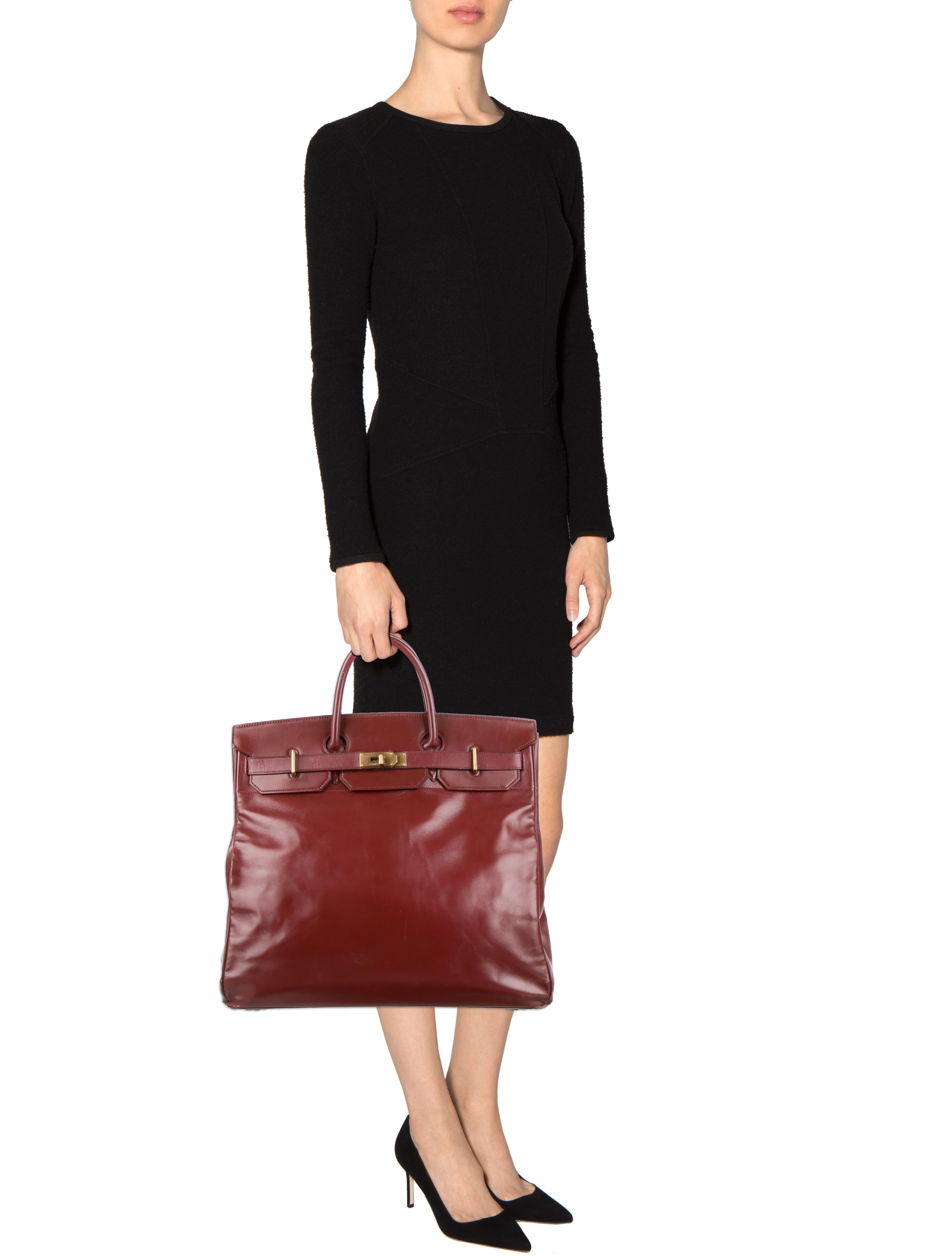 Hermès HAC Birkin 45 - Burgundy Handle Bags, Handbags - HER45814 | The ...