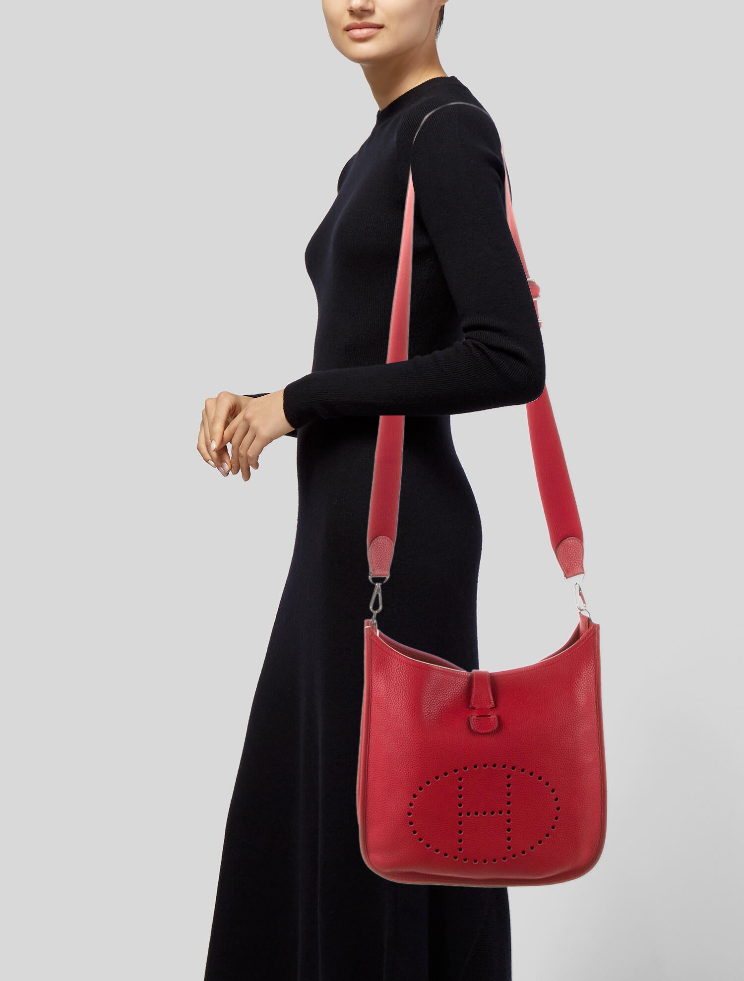 Hermès Clemence Evelyne III 29 - Red Crossbody Bags, Handbags ...