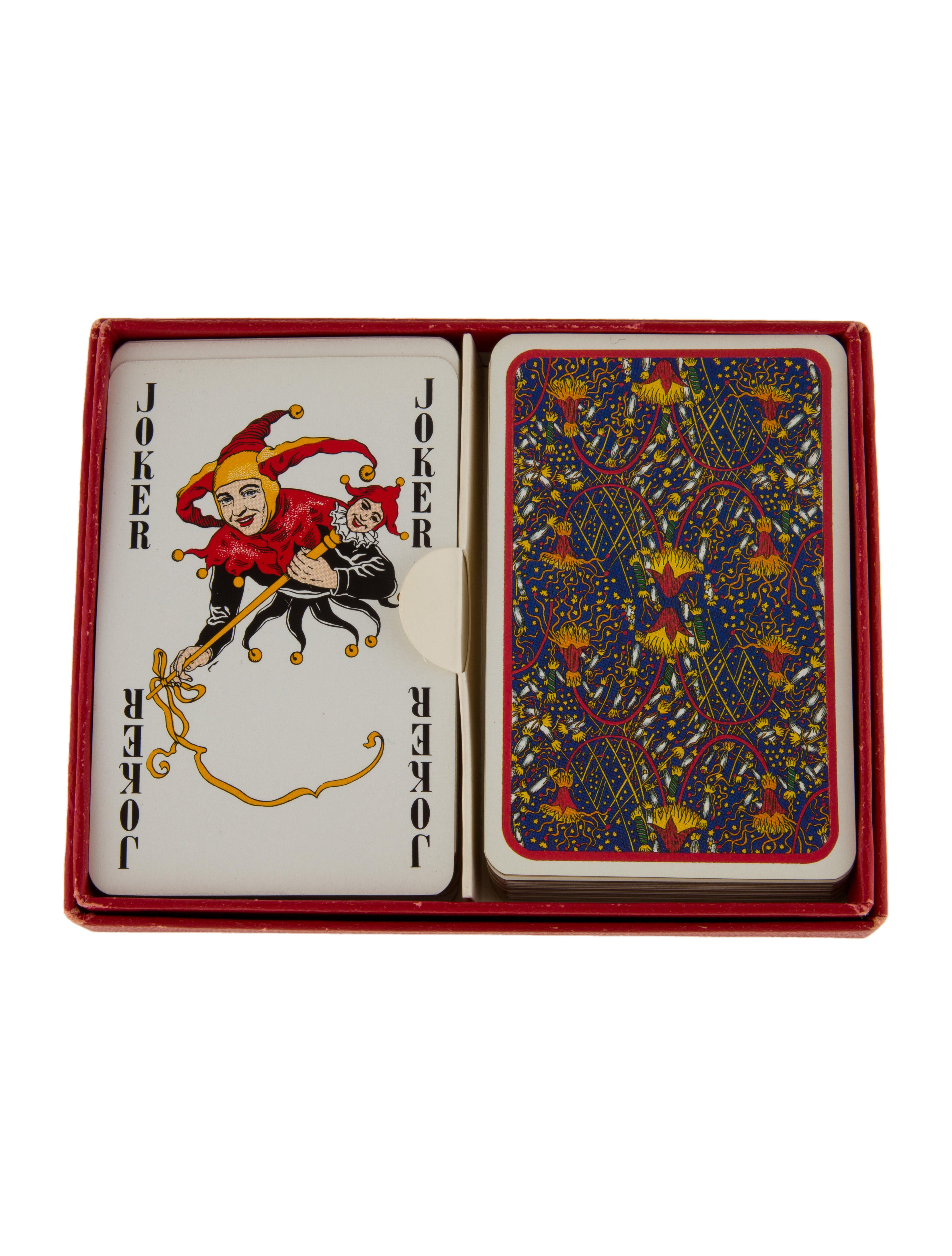 Hermès Vintage A.M. Cassandre Playing Cards Set - Blue Decorative ...