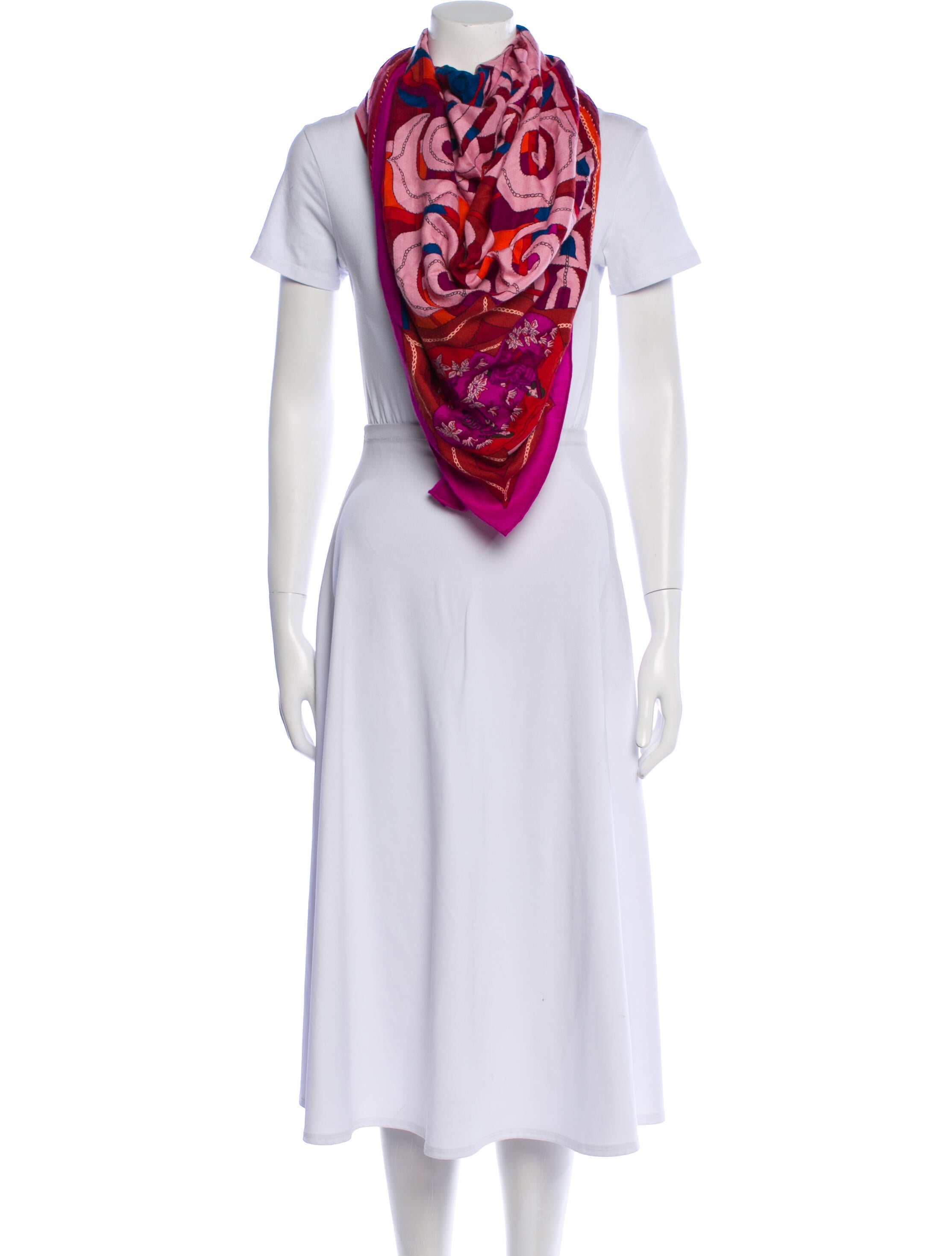 Hermès Esprit Aïnou Cashmere Shawl - Purple Scarves and Shawls ...