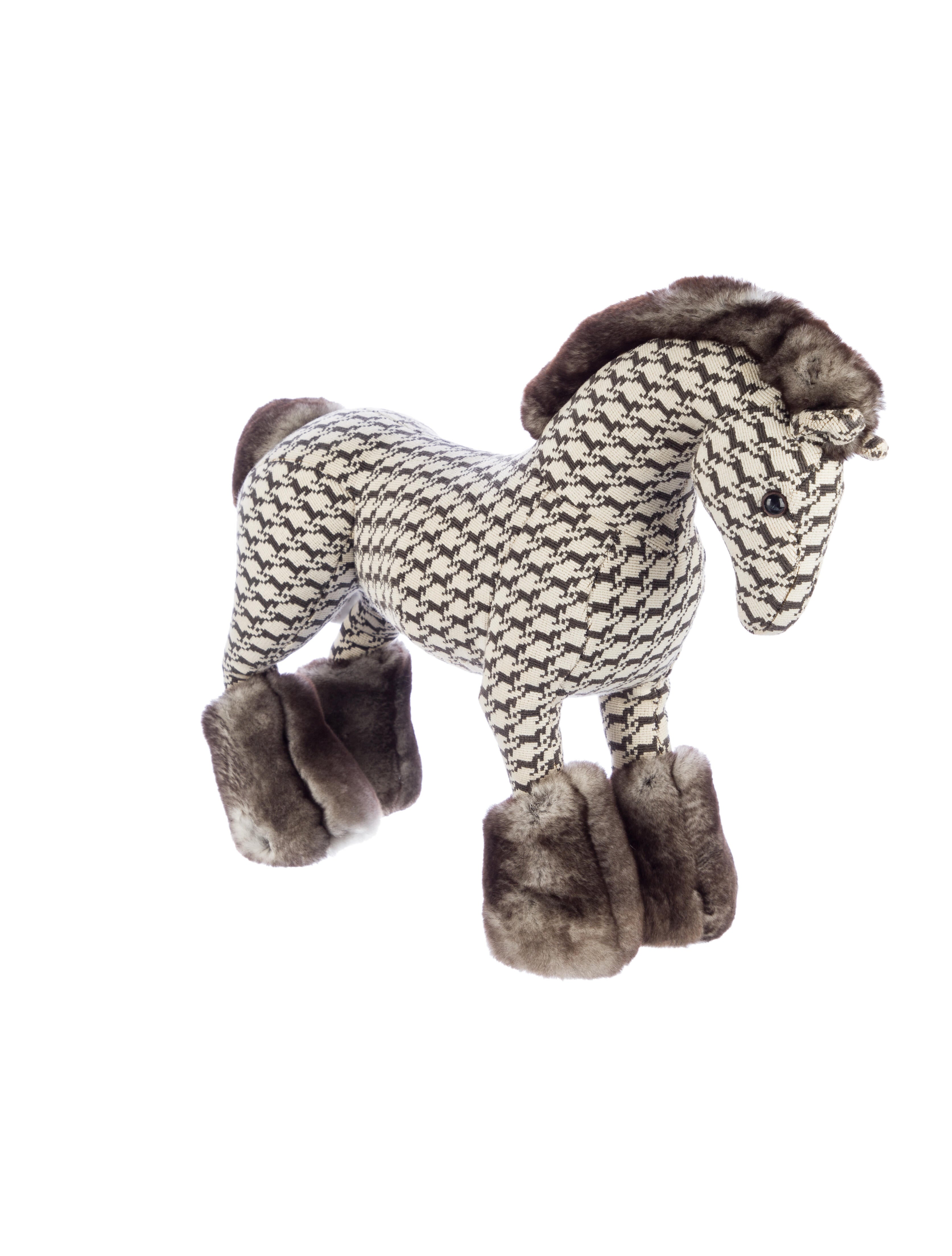 Hermès Cheval Pixel Plush Horse - Grey - HER473475 | The RealReal