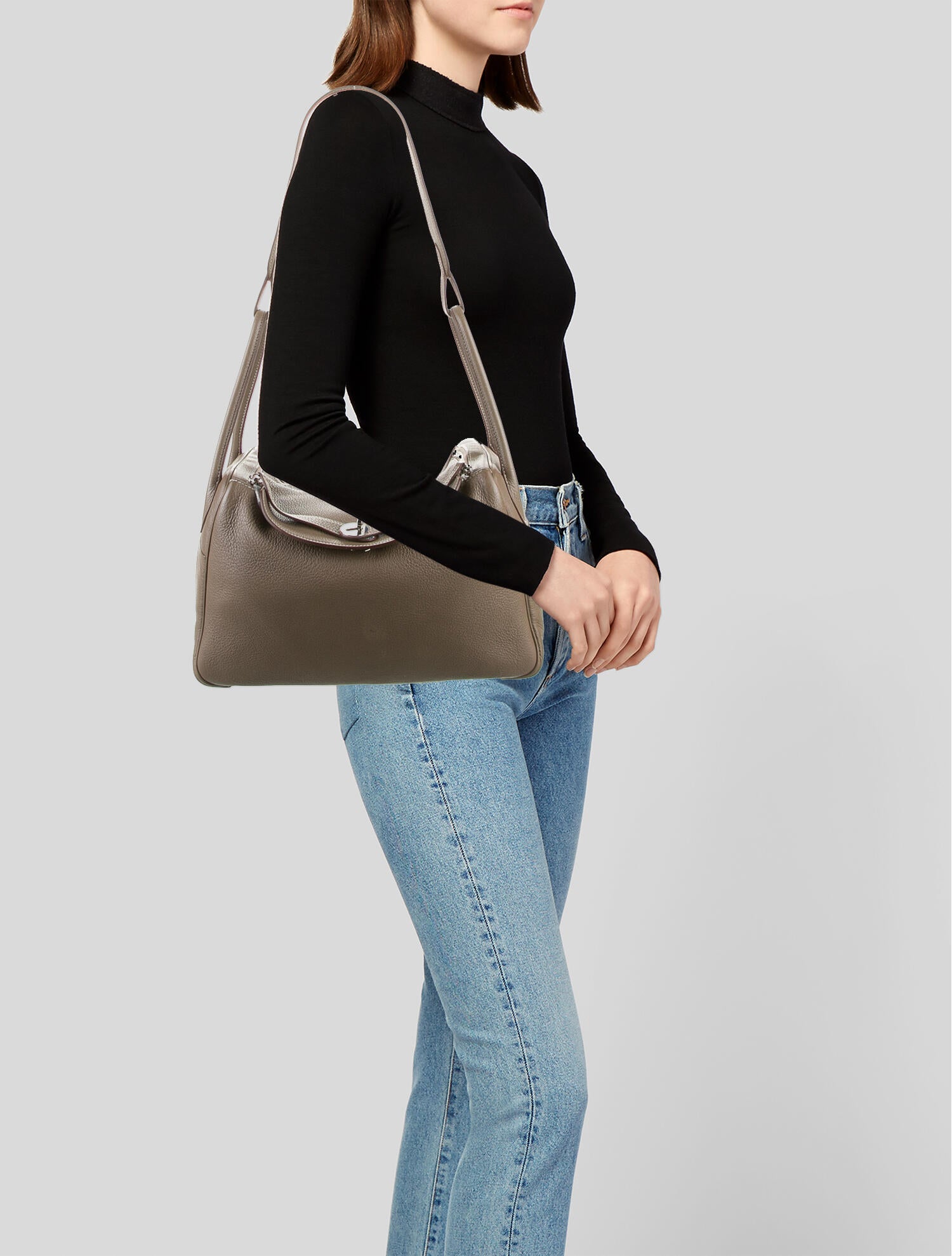 Hermès Clemence Lindy 34 - Brown Shoulder Bags, Handbags - HER477049 ...