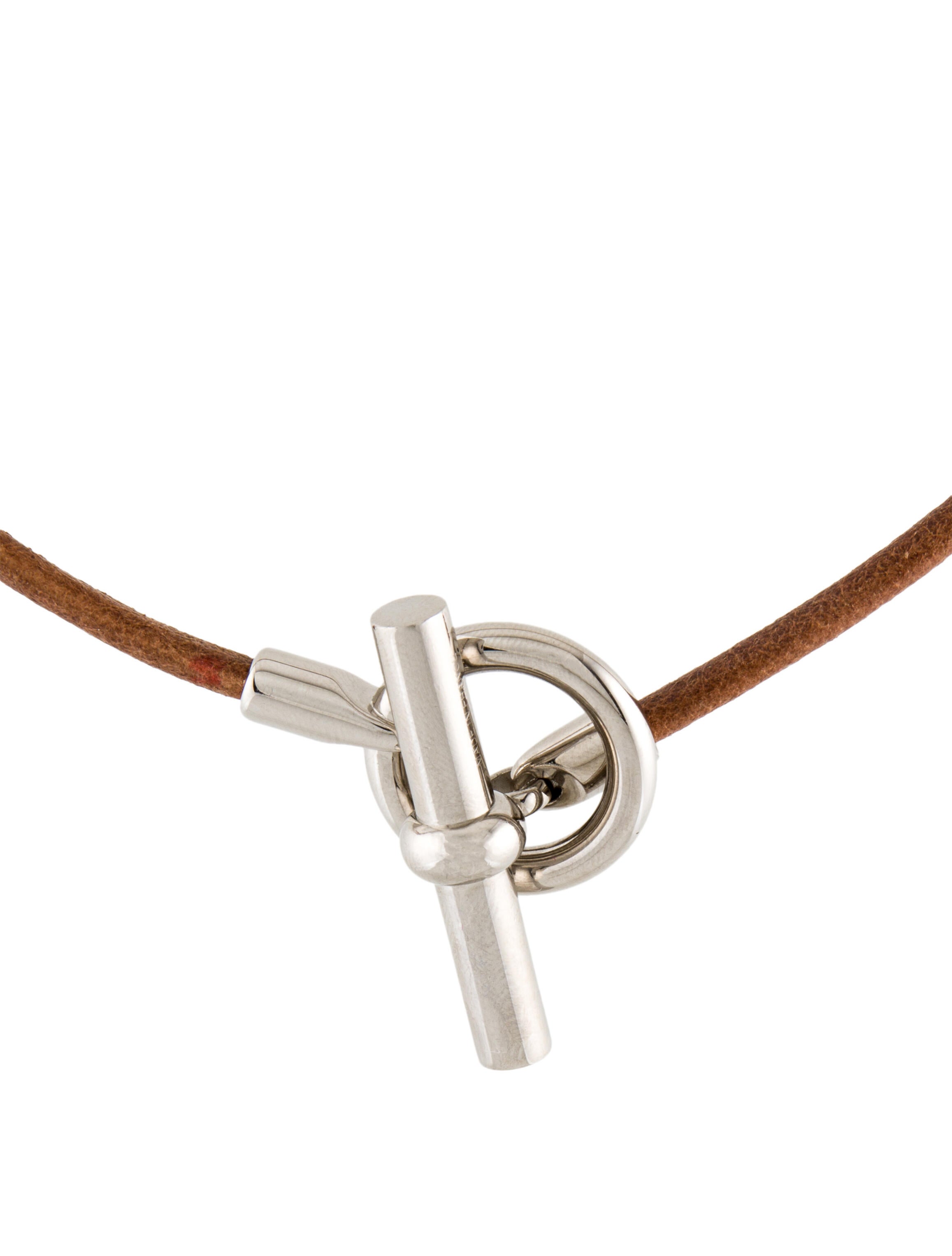 Hermès Glenan Necklace - Palladium-Plated Collar, Necklaces - HER482312 ...