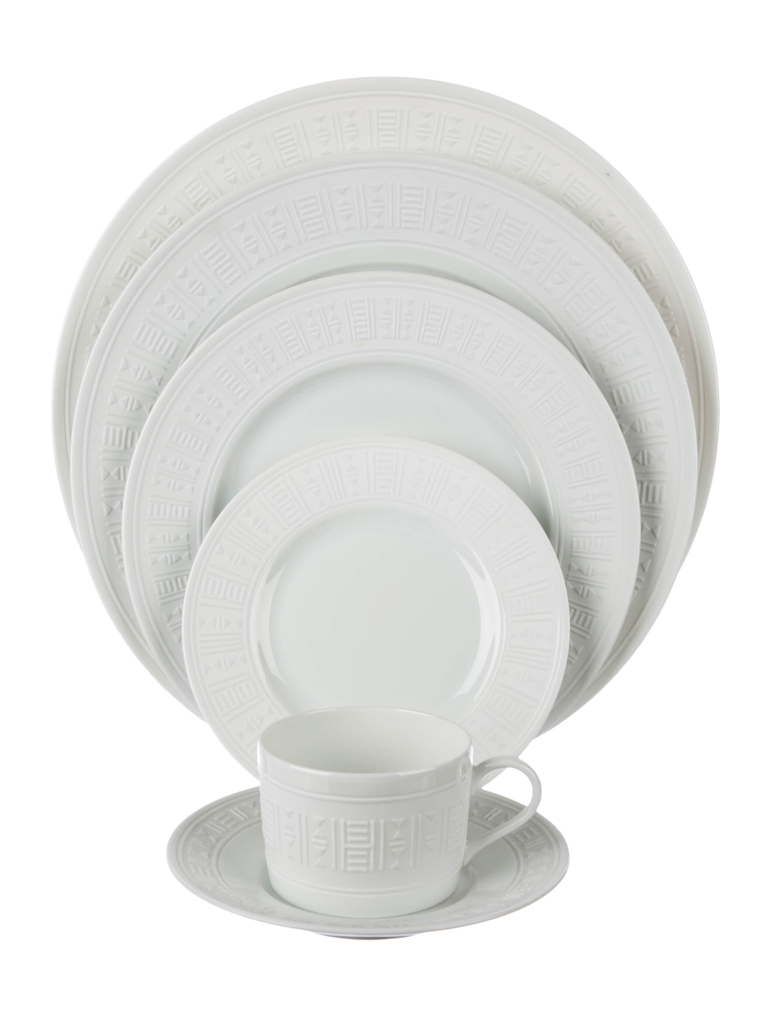 Hermès L'Etrier Perchoir Bread Plate Set - White Dinnerware & Flatware ...