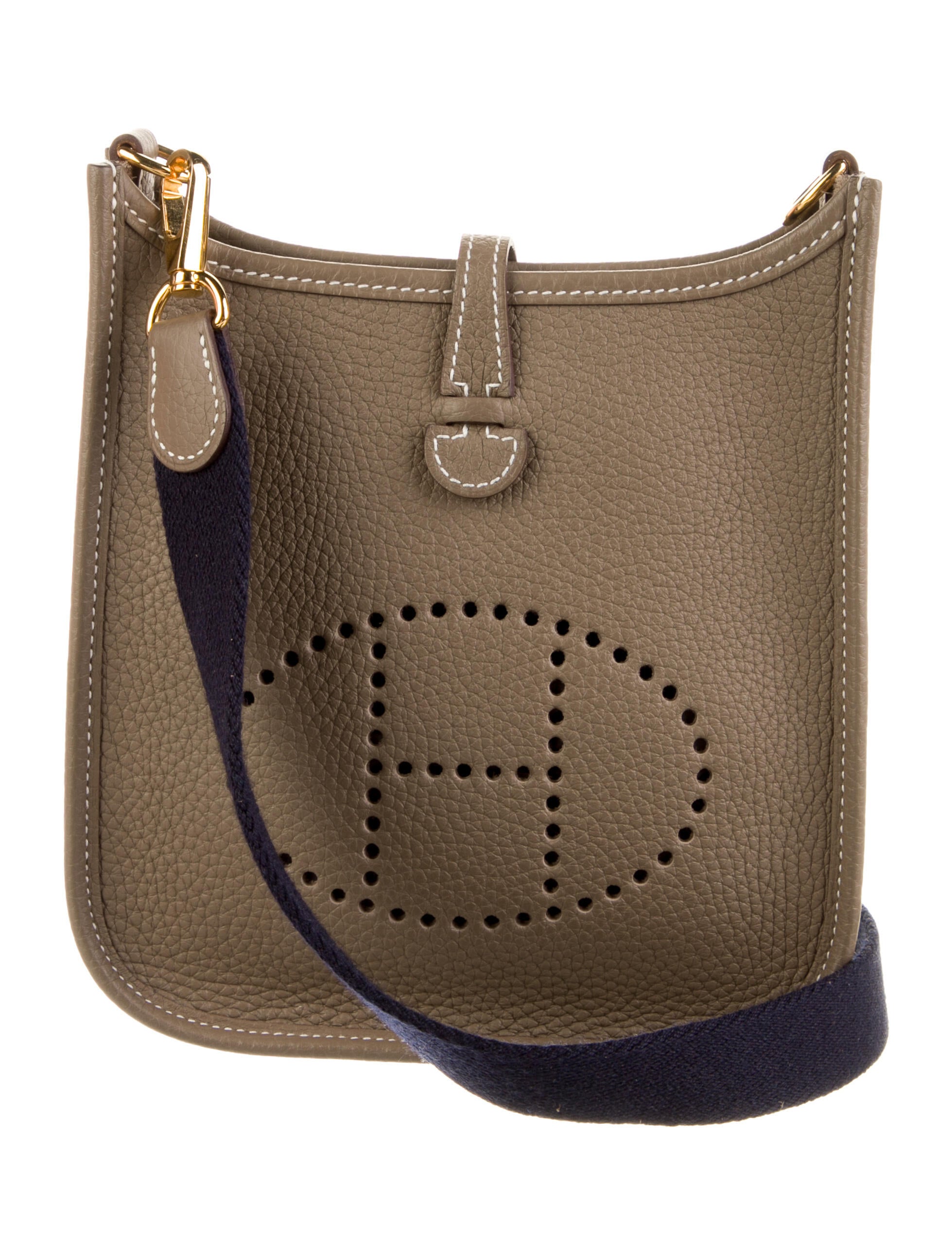 Hermès Clemence Sac Roulis - Grey Crossbody Bags, Handbags - HER121336 ...