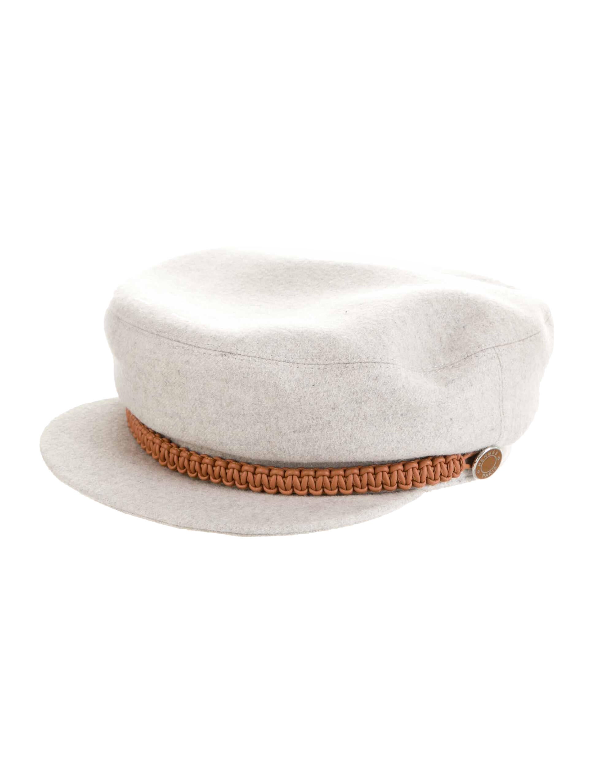 Hermès Cashmere Newsboy Cap - Grey Hats, Accessories - HER493454 | The ...