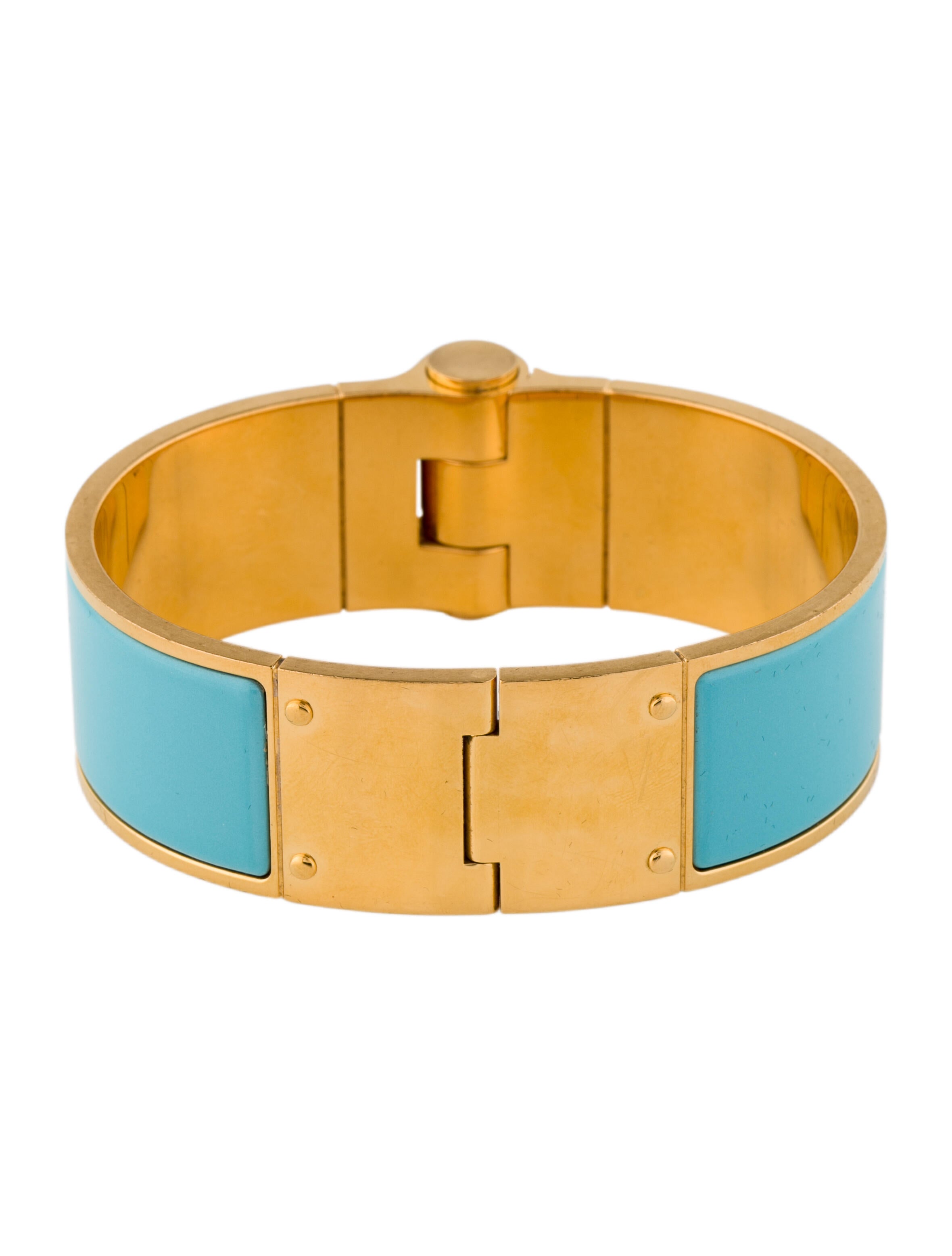 Hermès Extra Wide Enamel Bracelet - Palladium-Plated Bangle, Bracelets ...