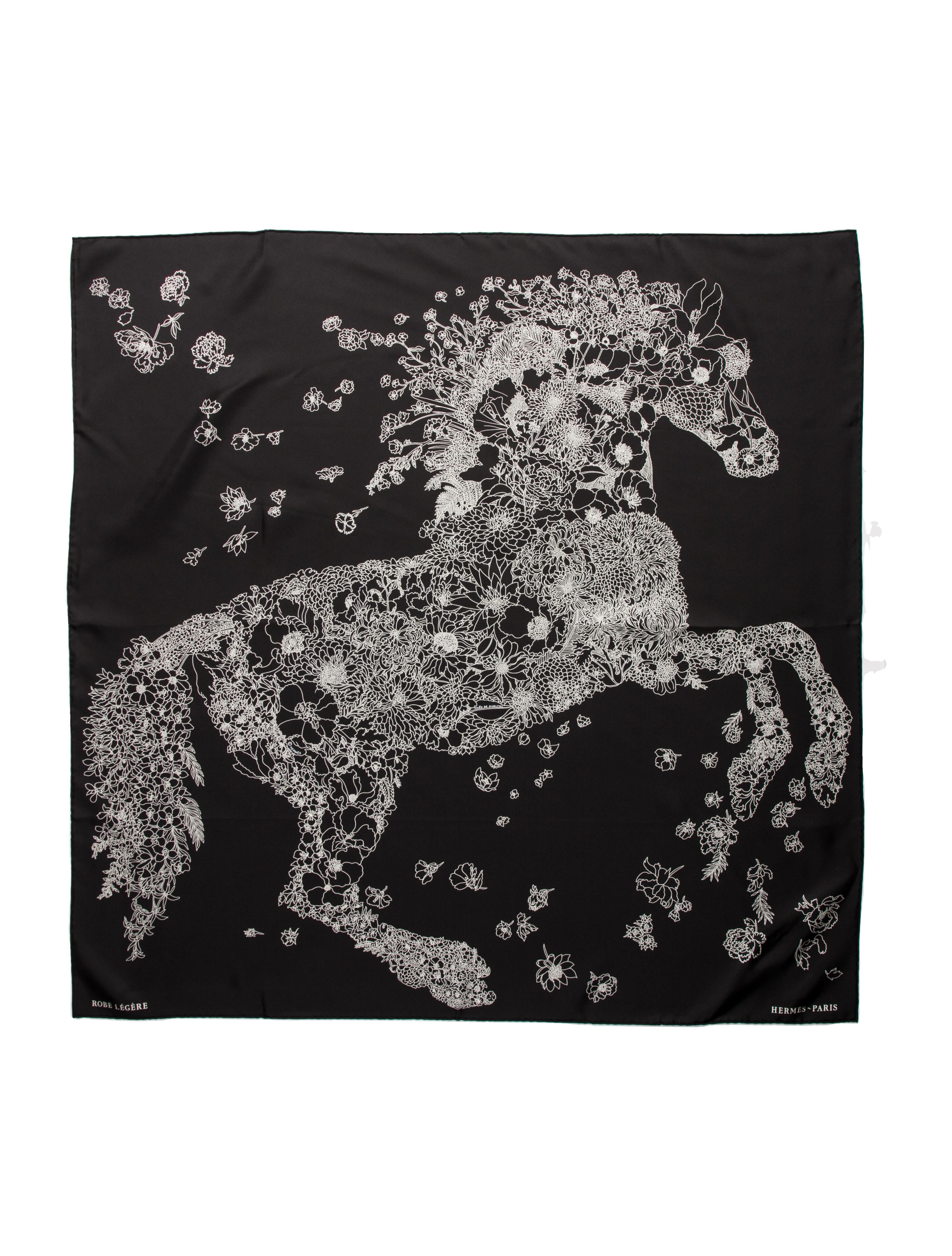Hermès Robe Legere Silk Scarf w/ Tags - Black Scarves and Shawls ...