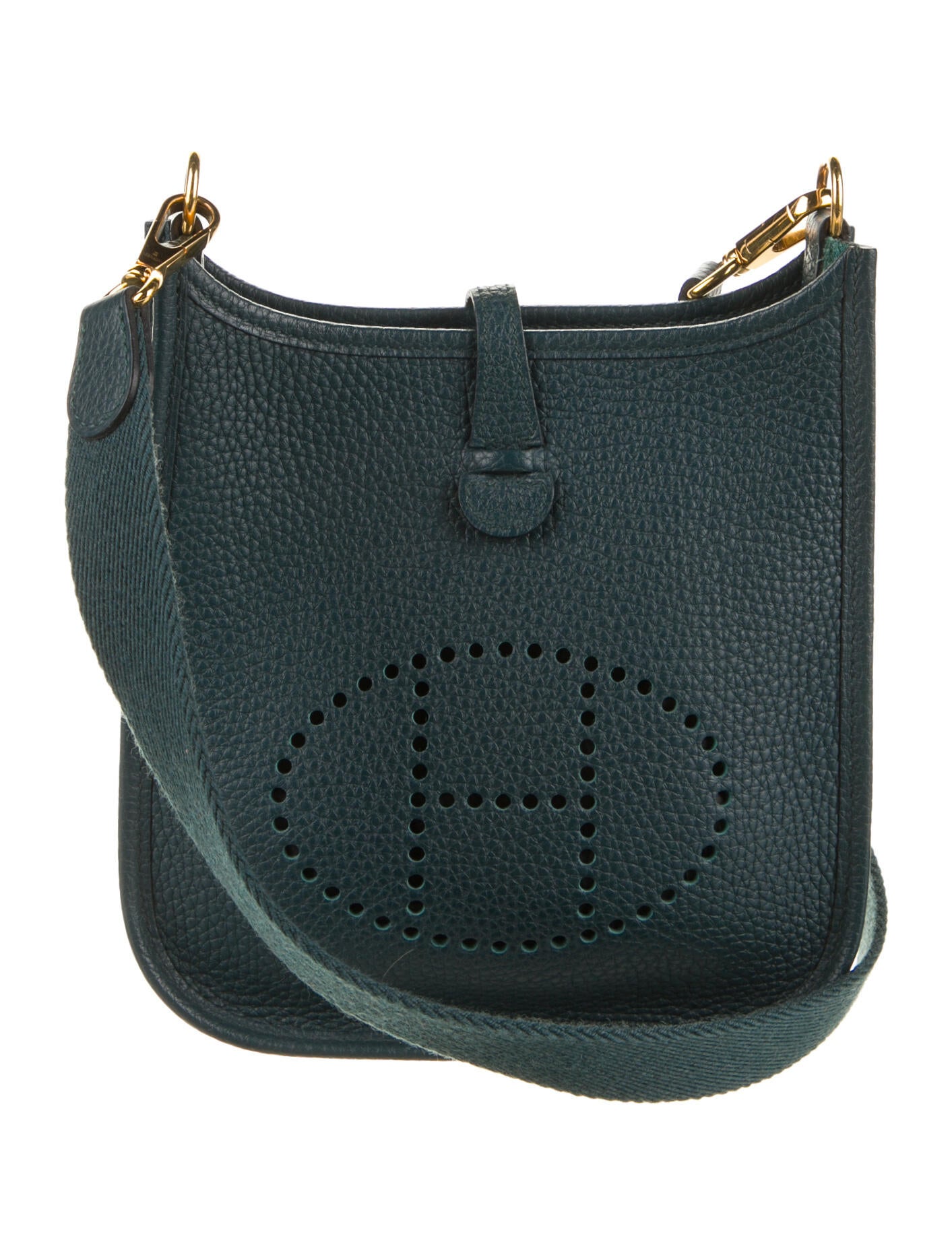 Hermès Clemence Evelyne III GM - Green Crossbody Bags, Handbags ...