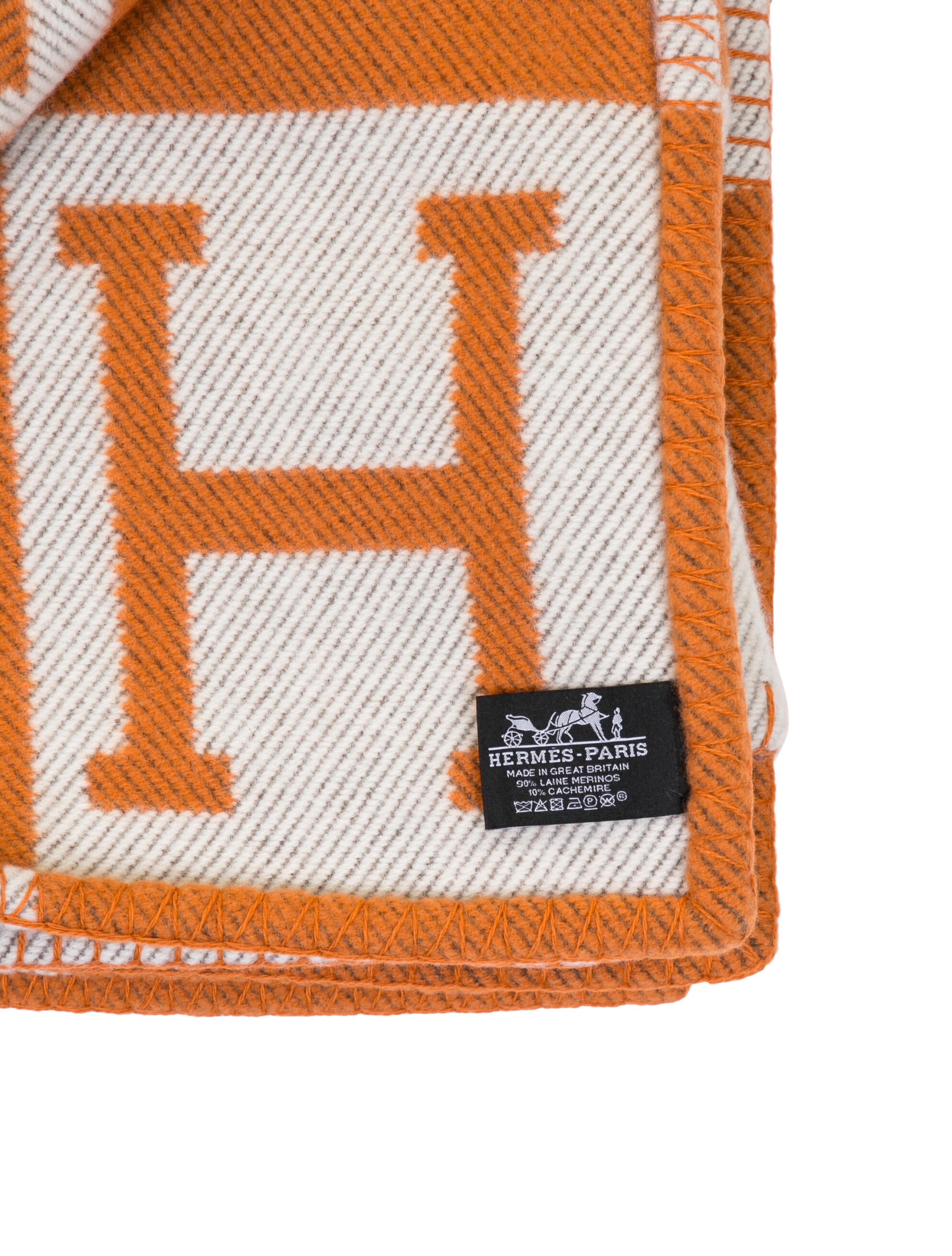 Hermès Cashmere Throw Blanket - Grey Throws, Pillows & Throws ...
