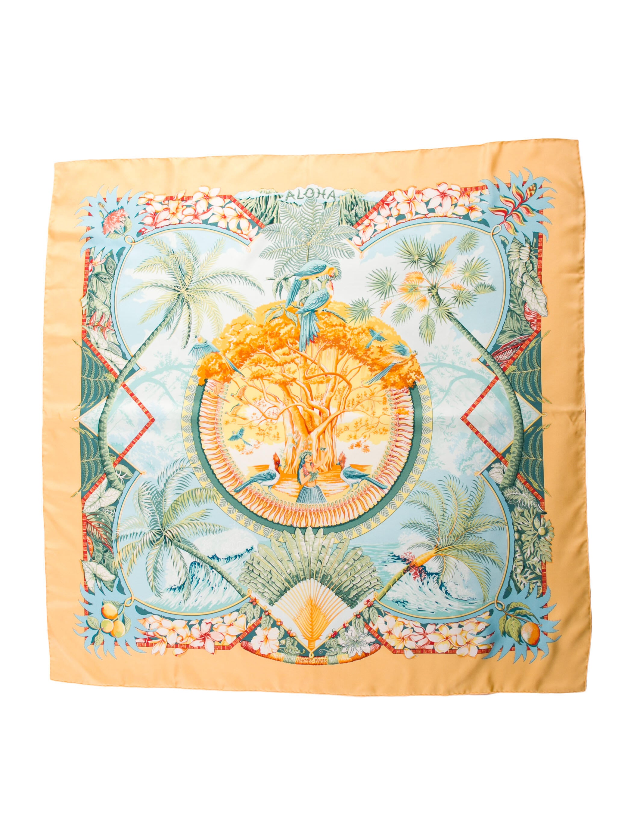 Hermès Silk Scarf - Orange Scarves and Shawls, Accessories - HER23207 ...