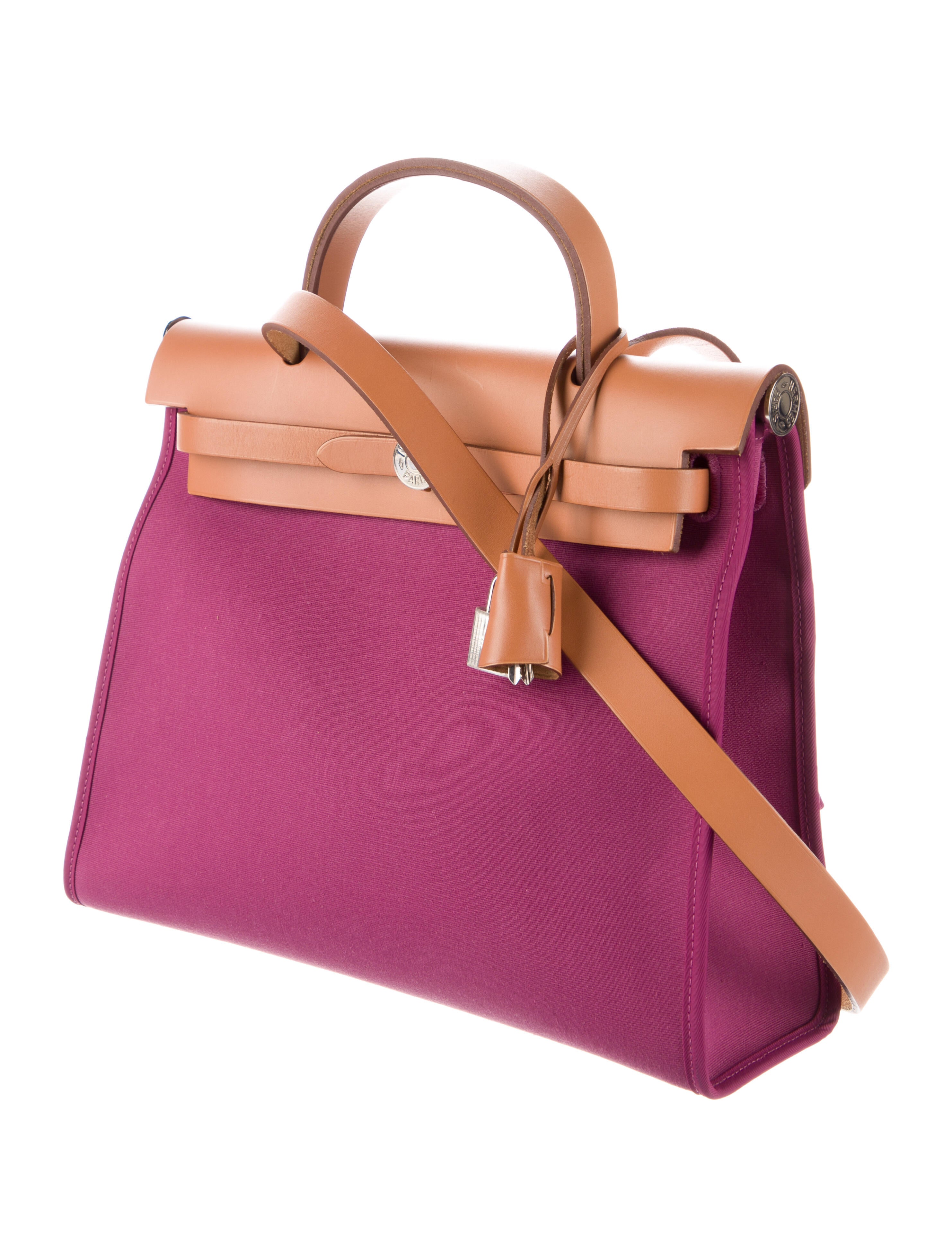 Hermès Toile Herbag Pm - Pink Shoulder Bags, Handbags - HER514068 | The ...