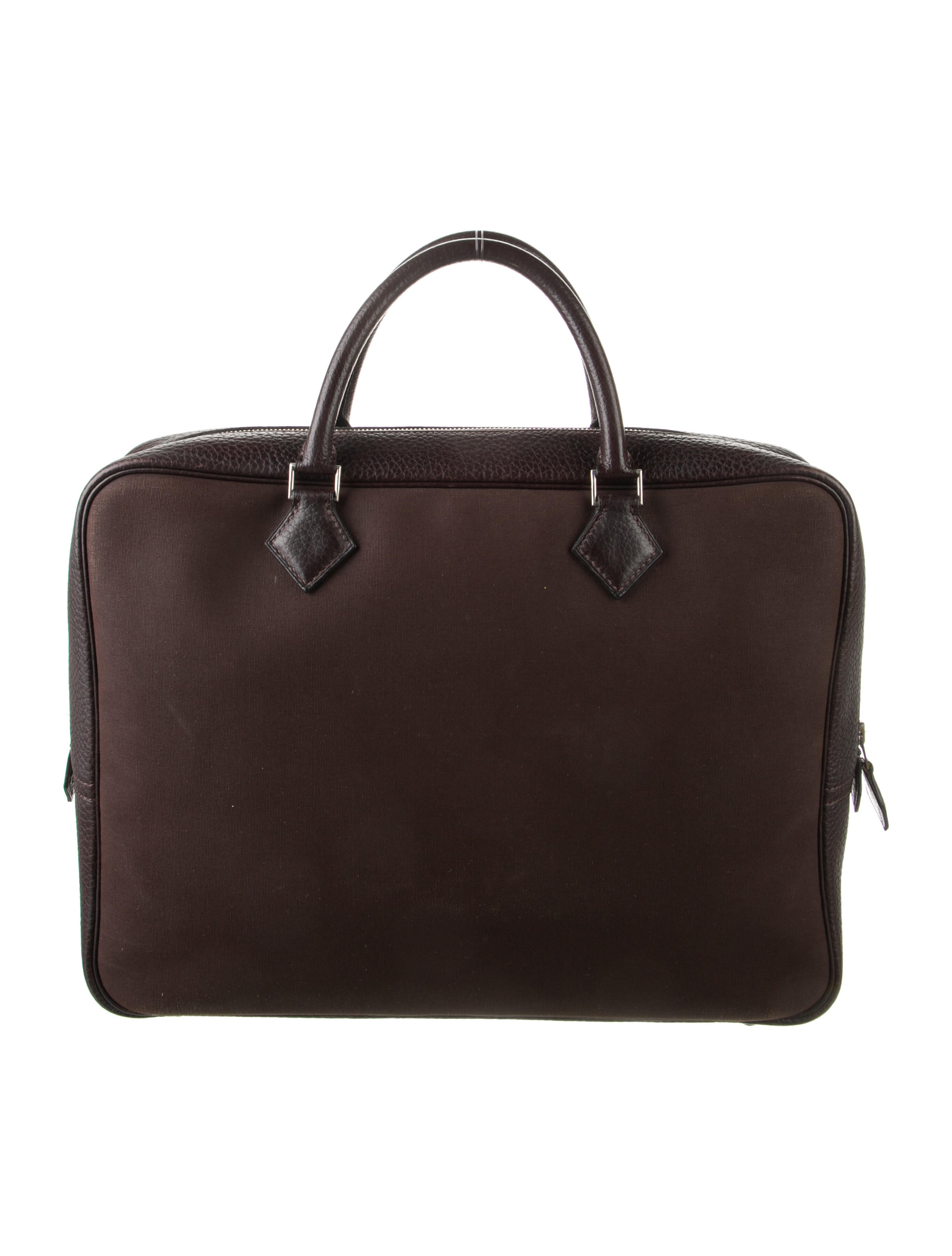 Hermès Toile Porte-Documents Plume - Brown Briefcases, Bags - HER515215 ...