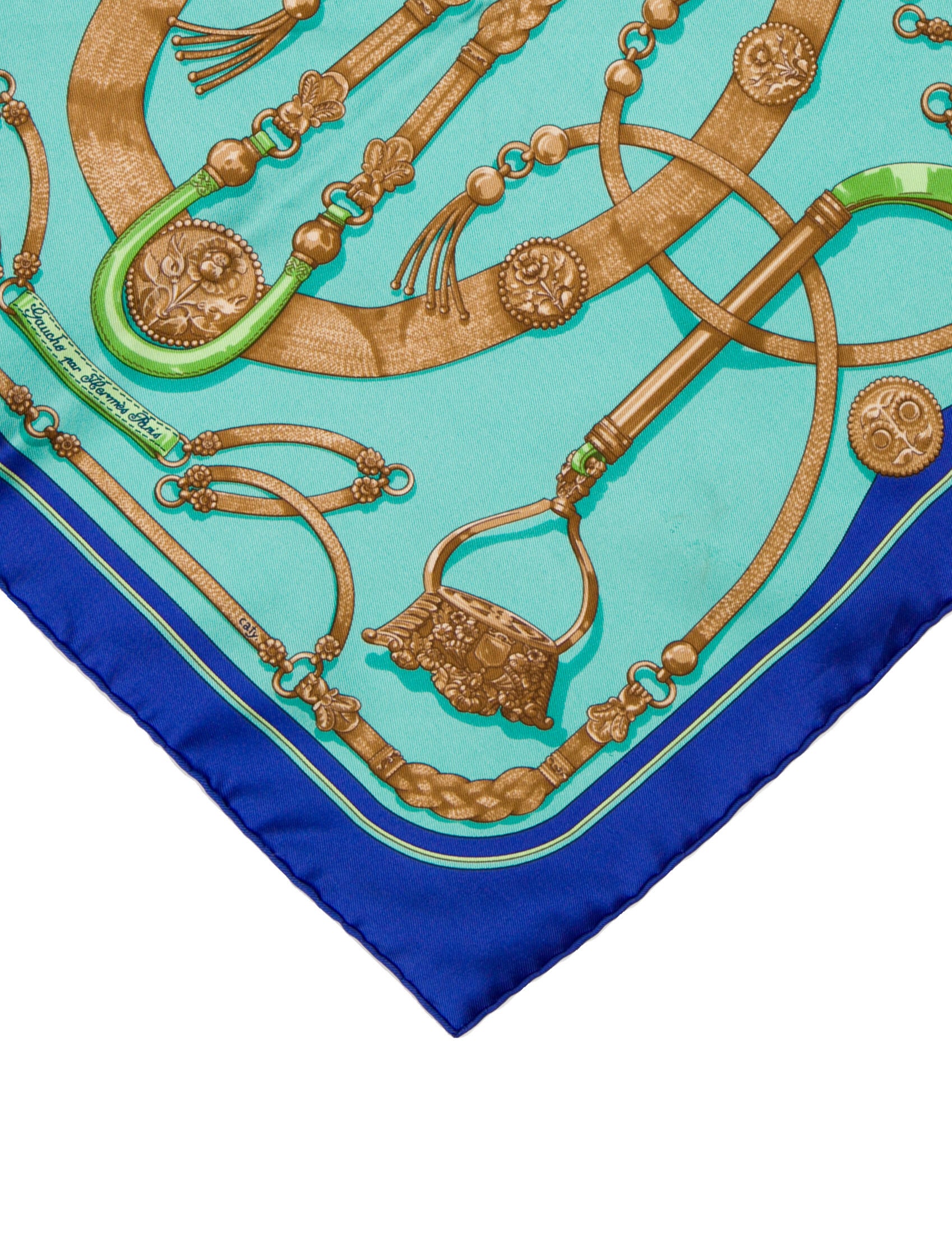 Hermès Balade Oceane Silk Printed Scarf - Blue Scarves and Shawls ...