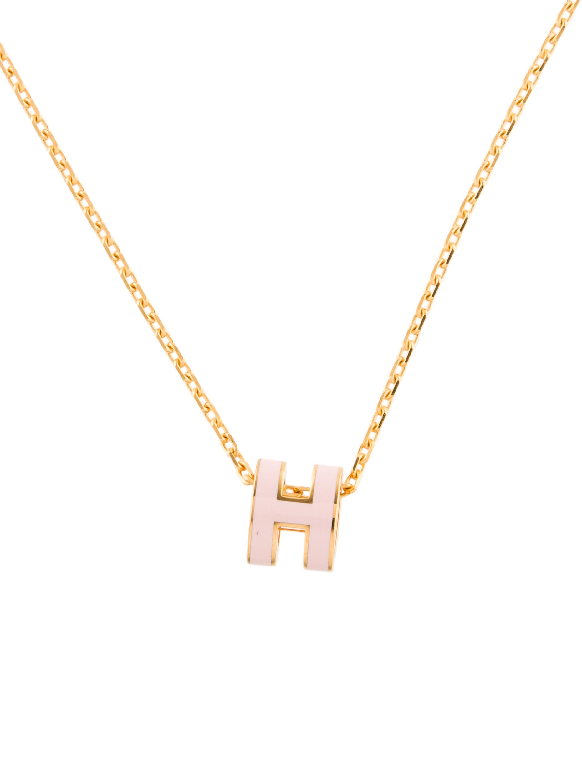 Hermès Mini Pop H Pendant Necklace - 18K Yellow Gold-Plated Pendant ...