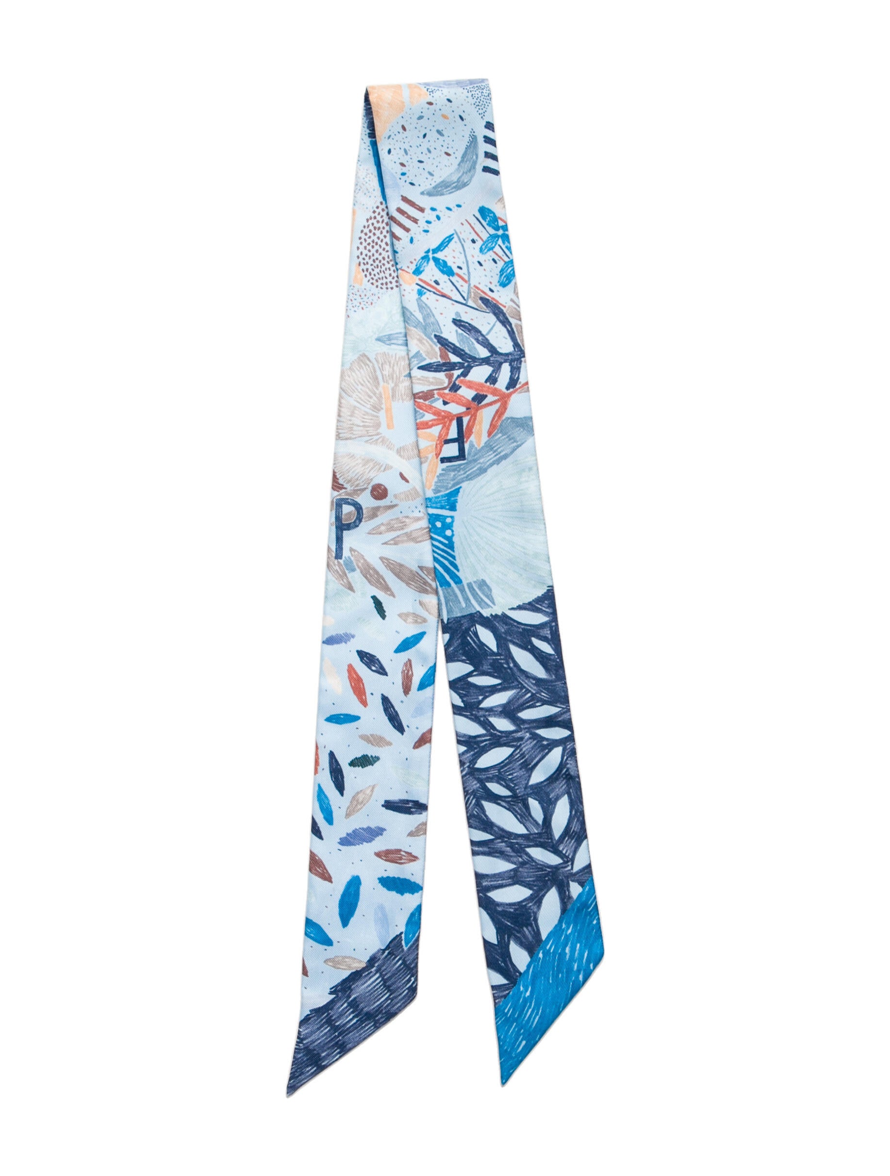 Hermès Jungle Love Silk Twilly Scarf w/ Tags - Blue Scarves and Shawls ...
