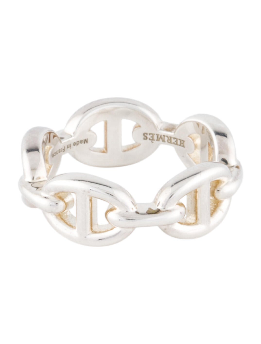 Hermès Chaine D'Ancre Enchainee Ring Small Model - Sterling Silver Band ...