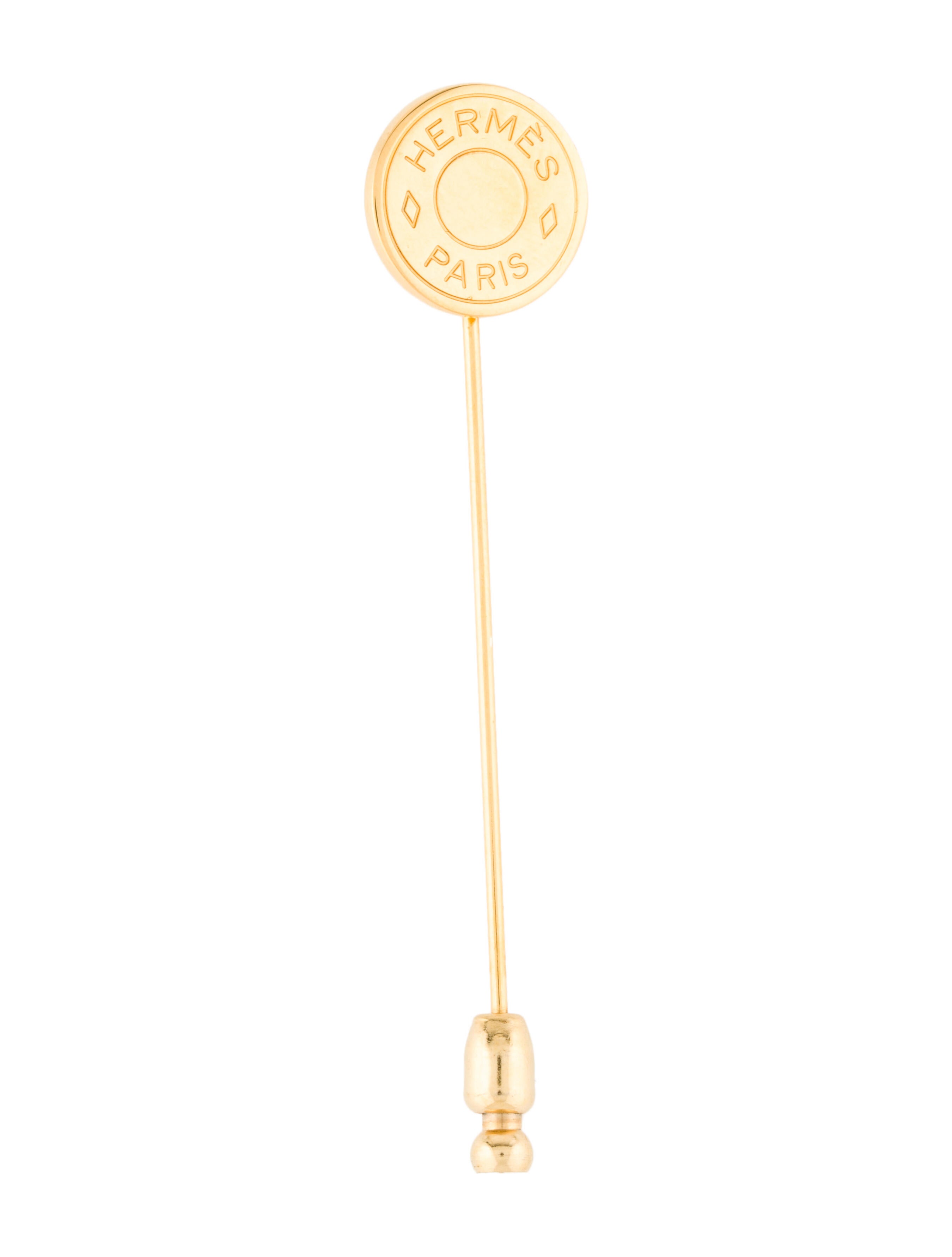 Hermès Clou de Selle Stick Pin - 18K Yellow Gold-Plated Stick Pin ...