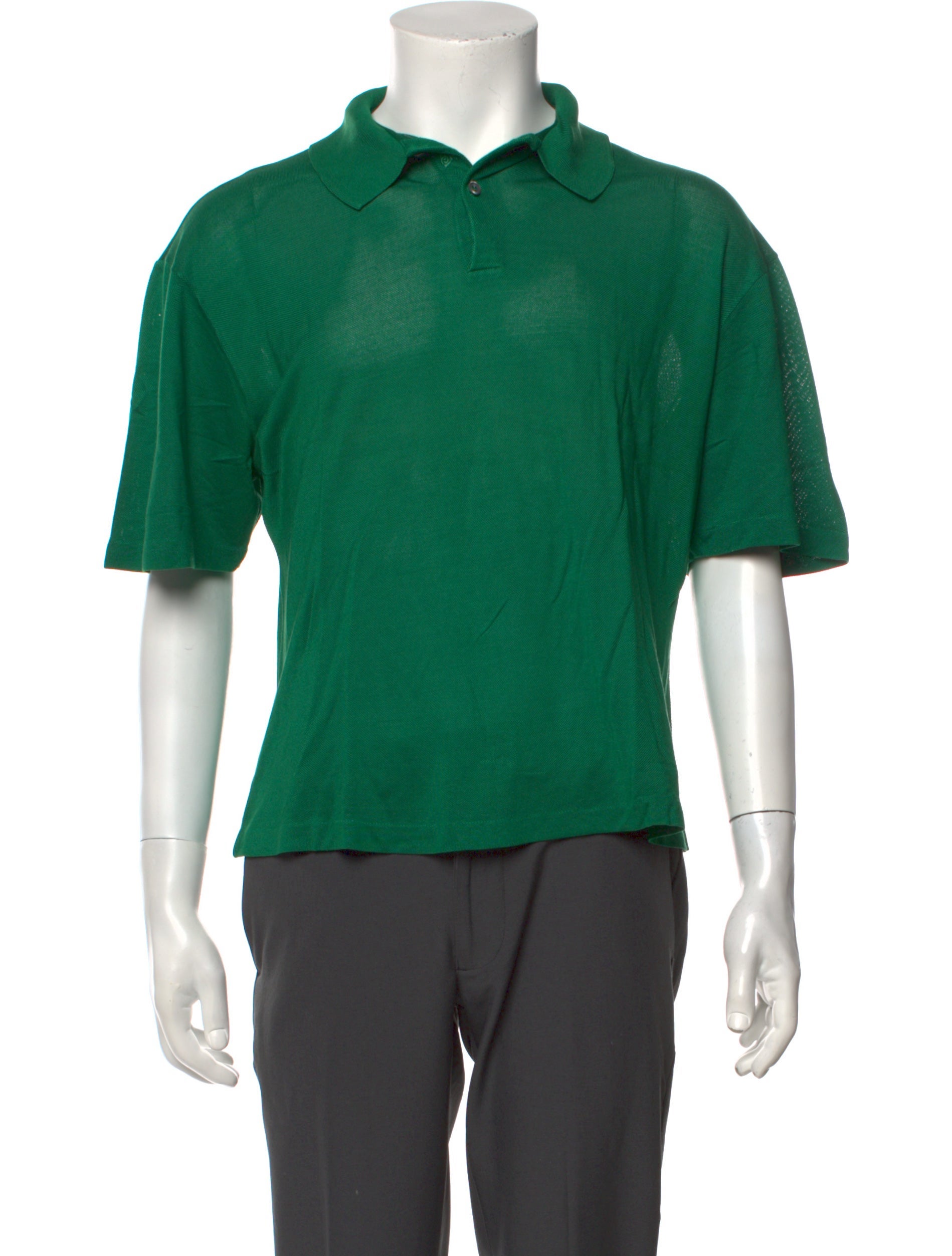 Hermès Silk Collar Polo Shirt - Green Polos, Clothing - HER536380 | The ...