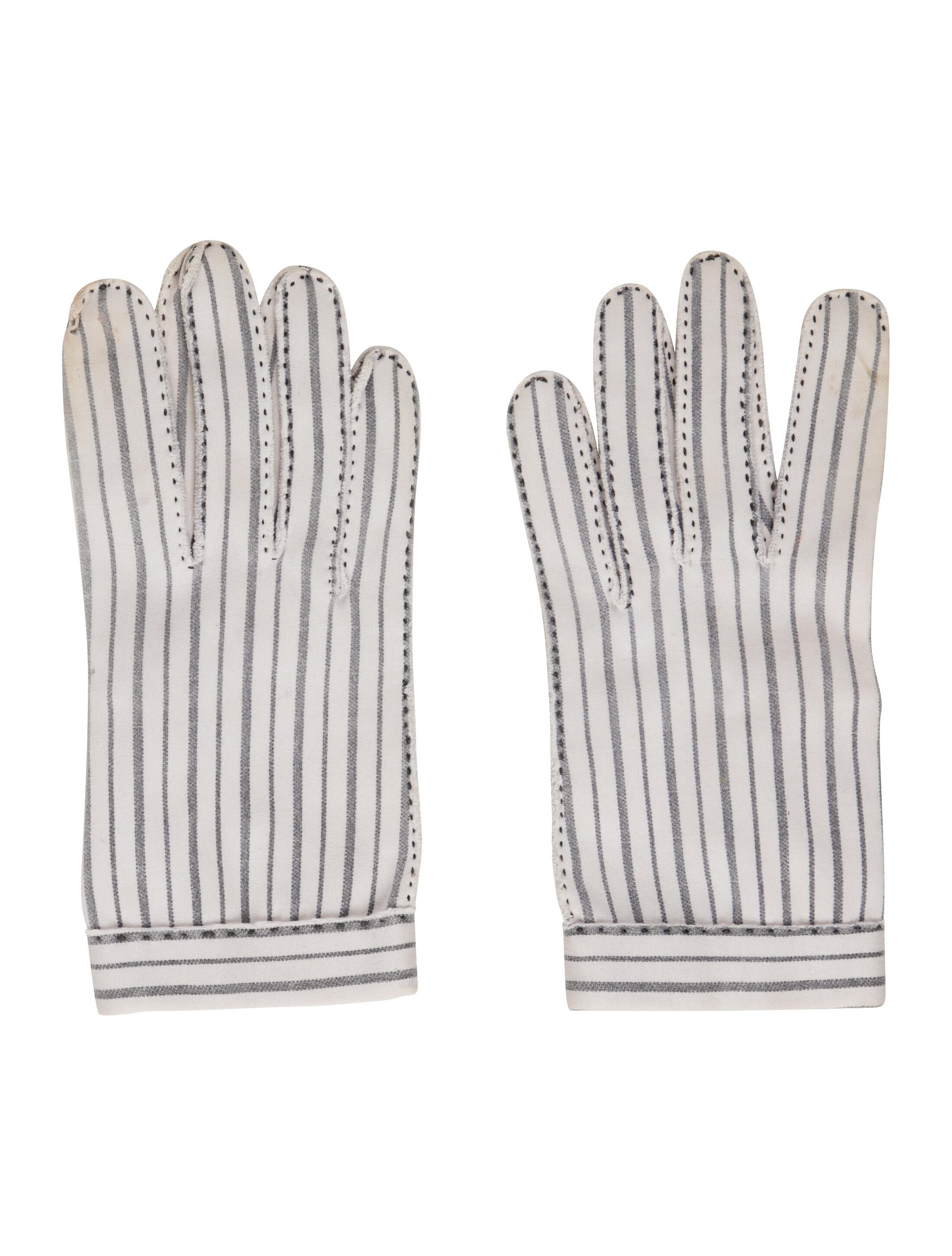 Hermès Vintage Striped Gloves - Neutrals Winter Accessories ...