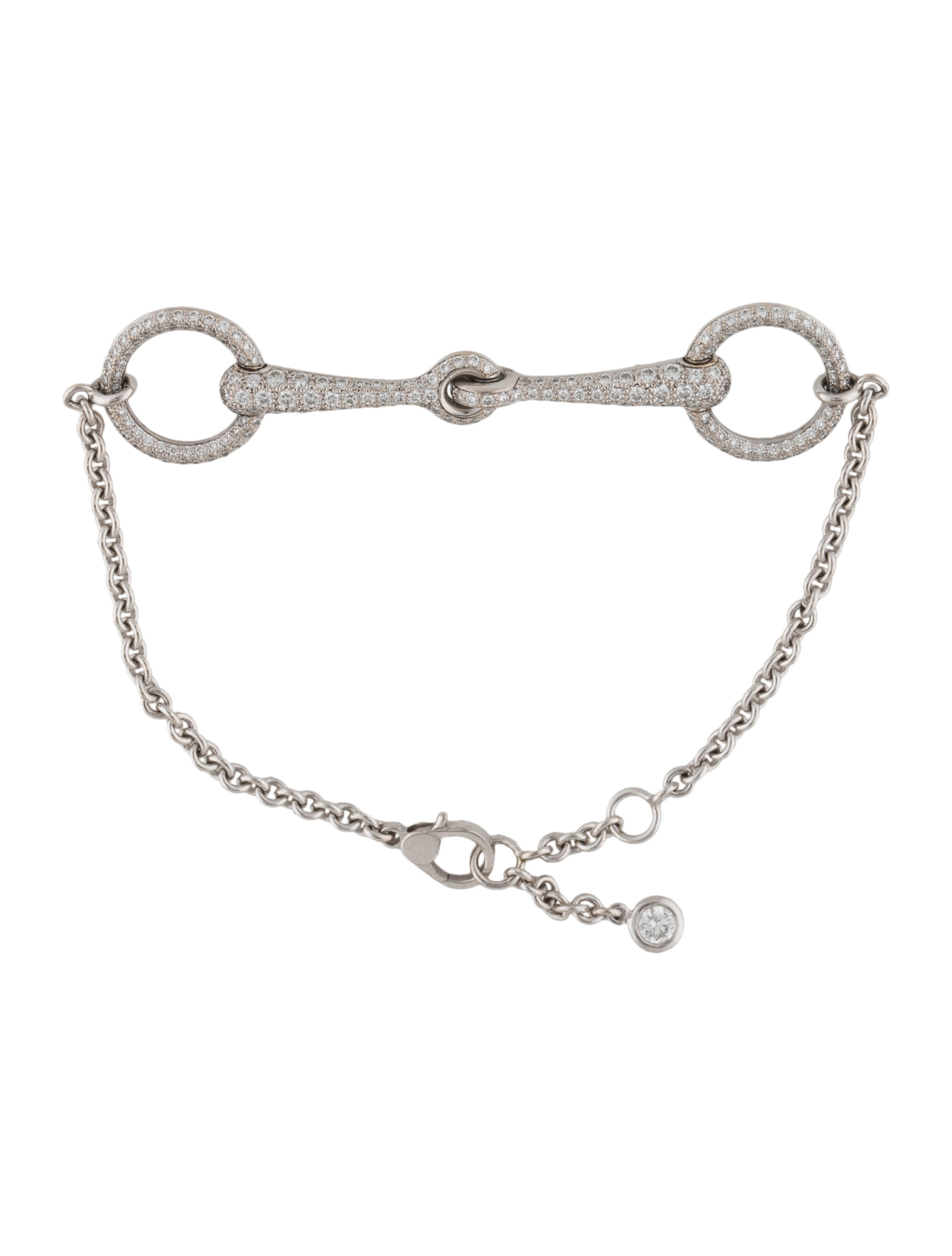 Hermès 18K Diamond Filet D'Or Link Bracelet - Rhodium-Plated 18K White ...
