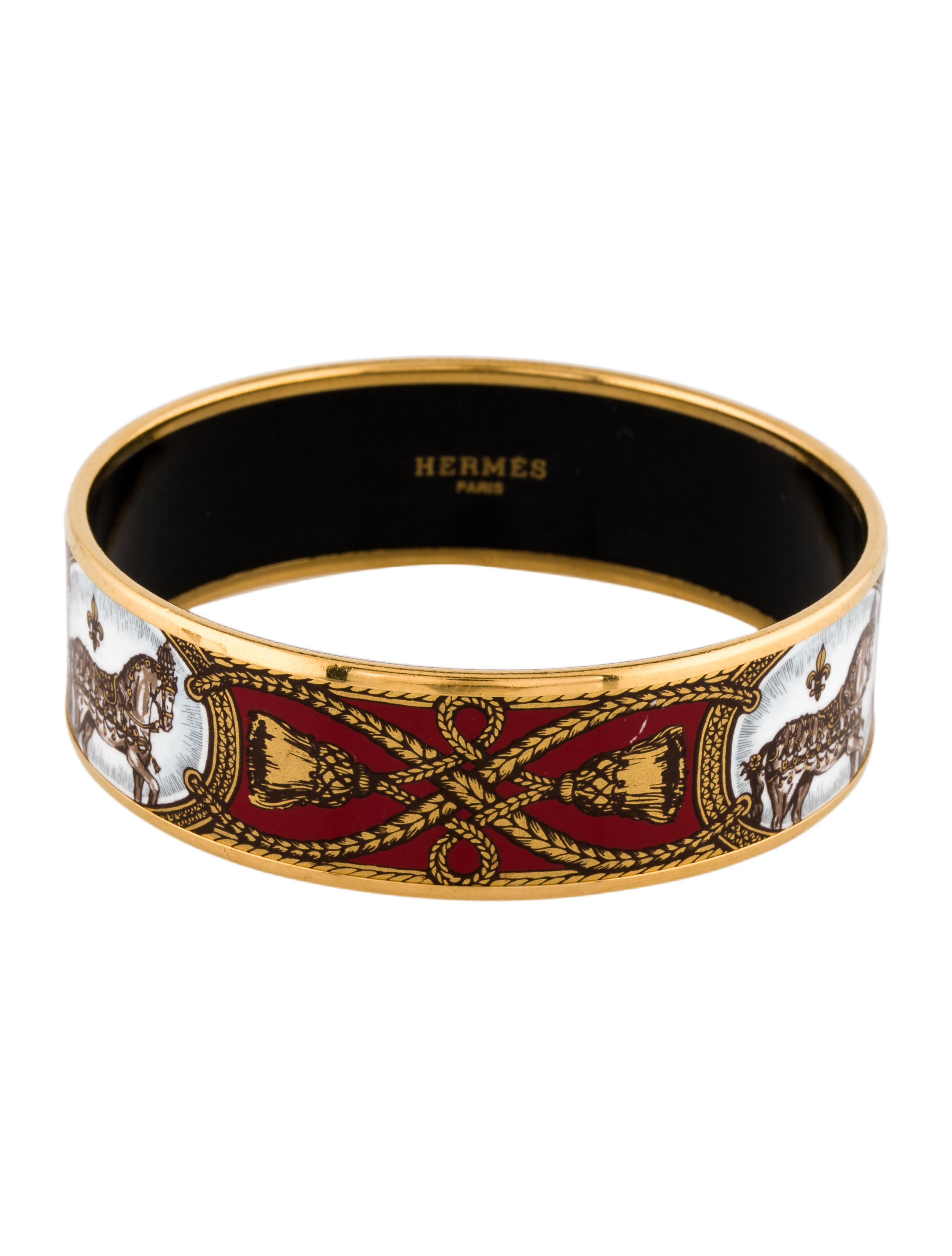 Tory Burch Leather Inlay Hinged Bangle - Silver-Tone Metal Bangle ...