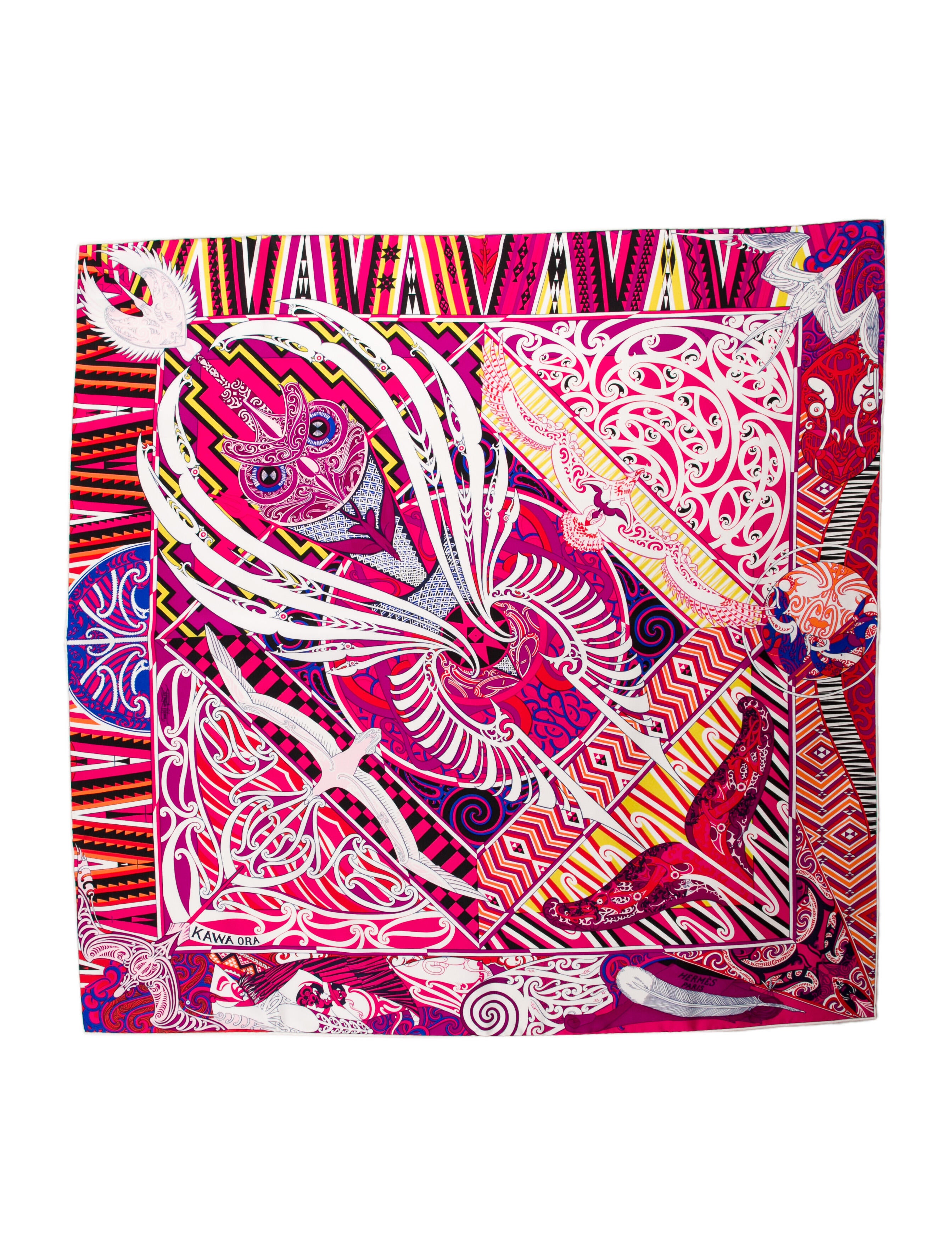 Hermès Kawa Ora Silk Scarf w/ Tags - Purple Scarves and Shawls ...