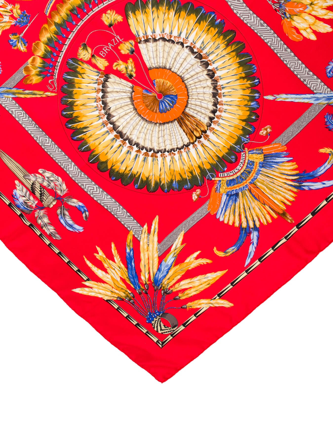 Hermès Brazil Silk Scarf - Red Scarves and Shawls, Accessories ...